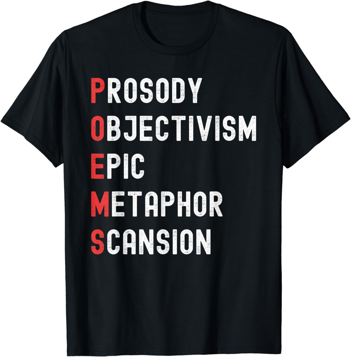 Poetry Elements Poem Design - Poetry Lovers T-Shirt 2024 - Walmart.com