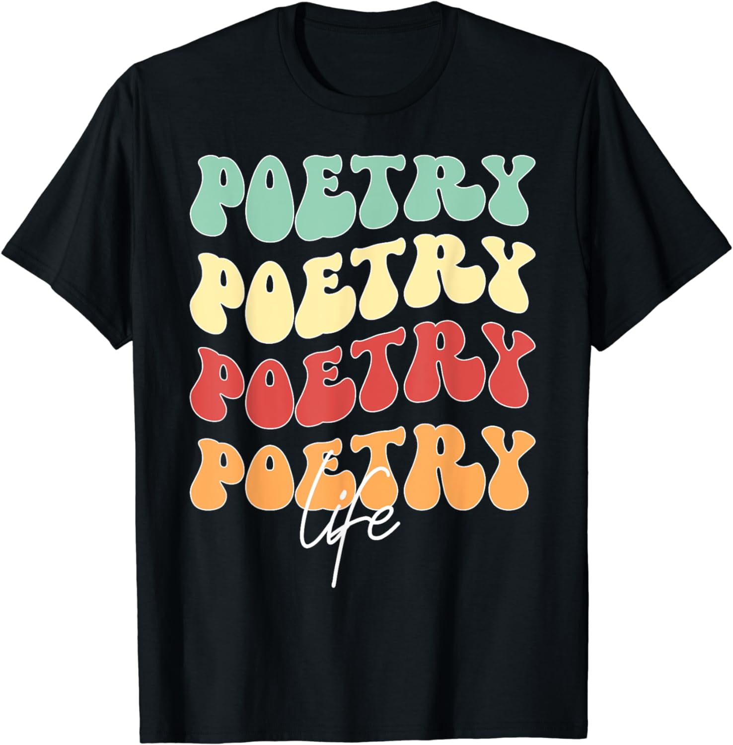 Poetry Groovy Poet Poem Writer Poetry Lover T-Shirt - Walmart.com