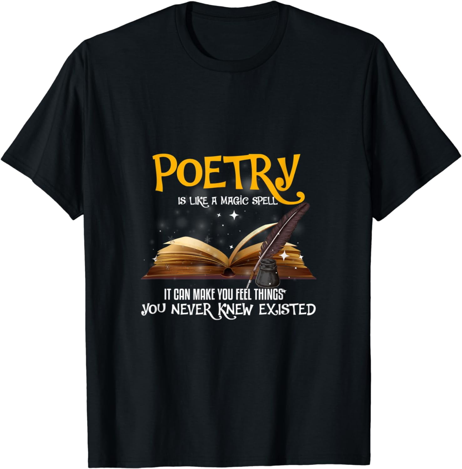 Poetry Is Like A Magic Spell Funny Poetry Lover Meme T-Shirt - Walmart.com