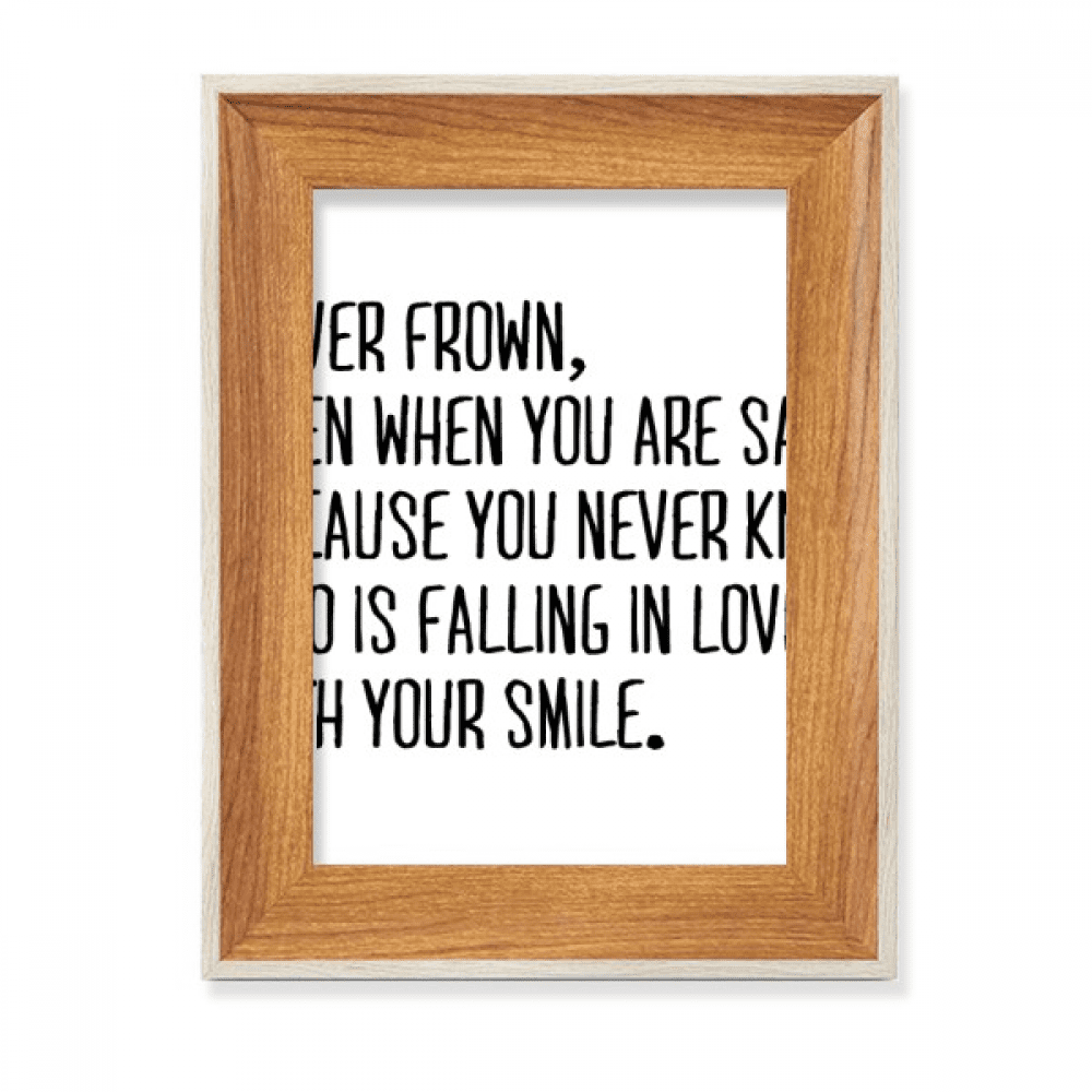 Poetry Never Frown Always Sle Desktop Wooden Photo Frame Display ...