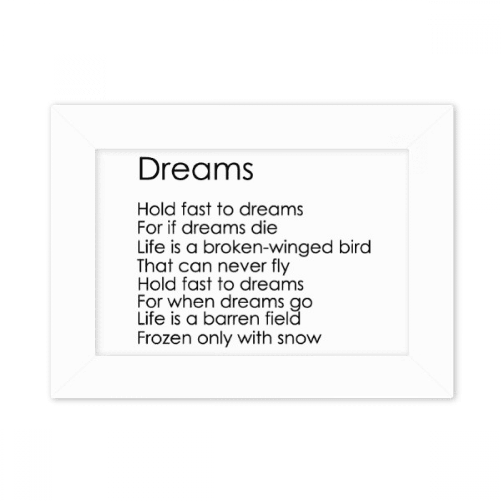 Poetry Quote Hold Fast To Dreams Photo Mount Frame Picture Art Painting ...