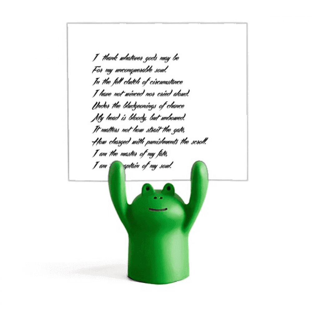 Poetry Quote Never Surrender Unbeatable Memo Holder Cartoon Animal Frog ...
