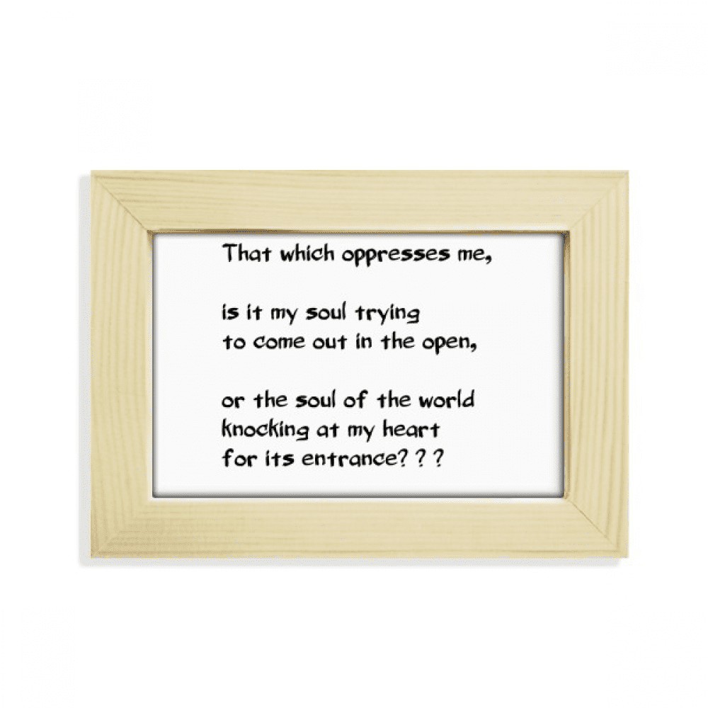 Poetry Quote Soul Knocking On Heart Desktop Decorate Photo Frame ...