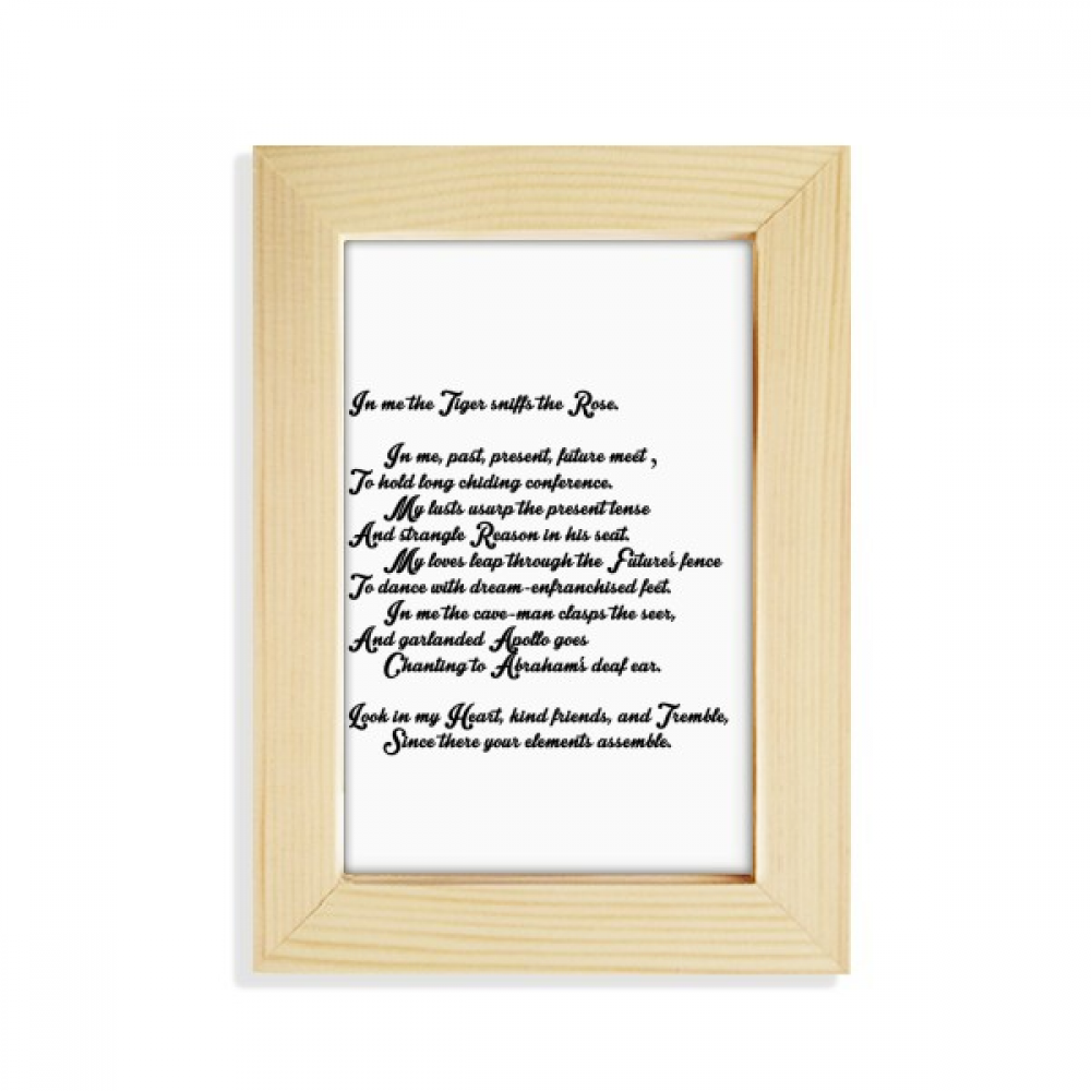 Poetry Quote Tiger Sniff The Rose Desktop Display Photo Frame Picture ...