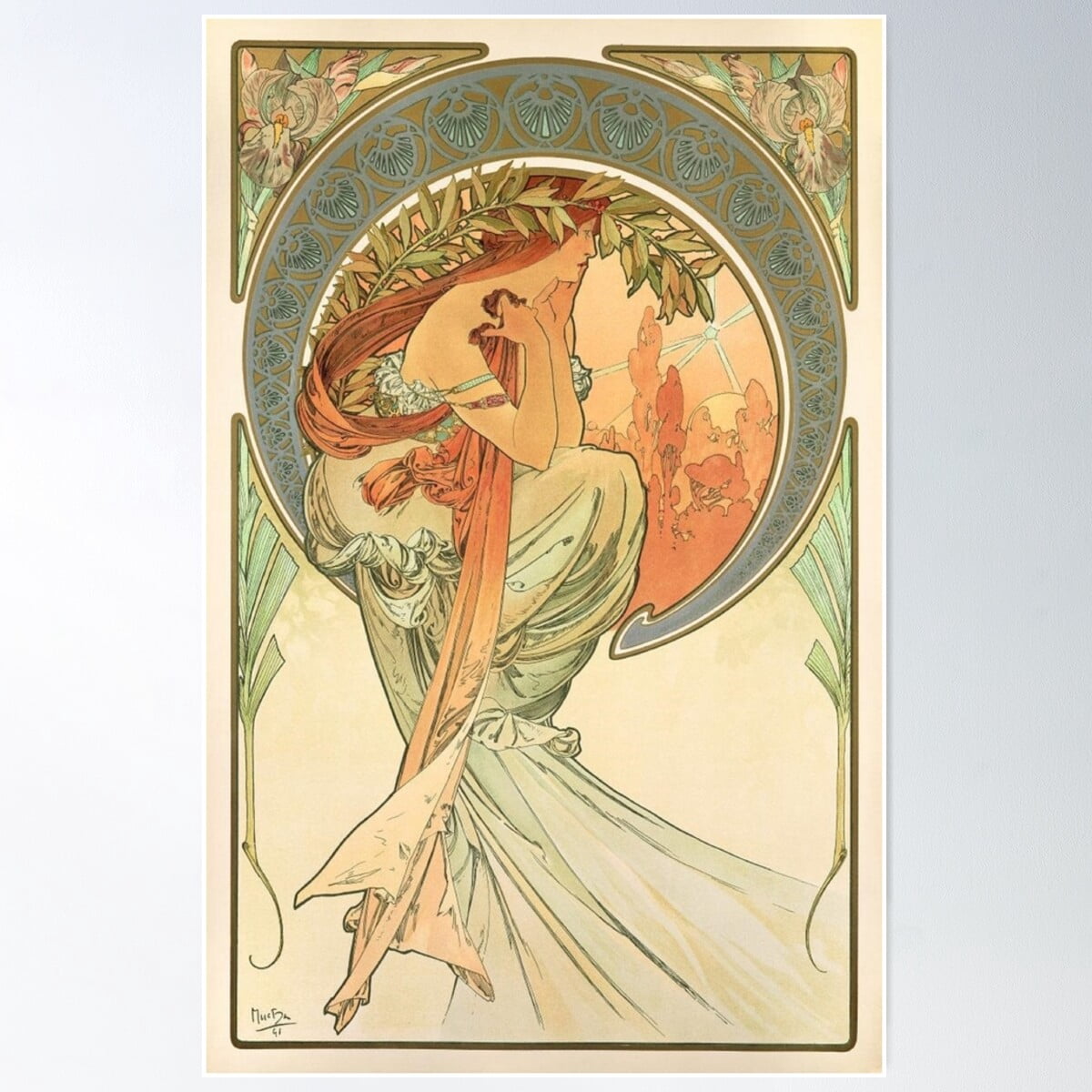 Poetry, The Arts (1899) - Alphonse Mucha Poster Wall Art, Modern Wall ...