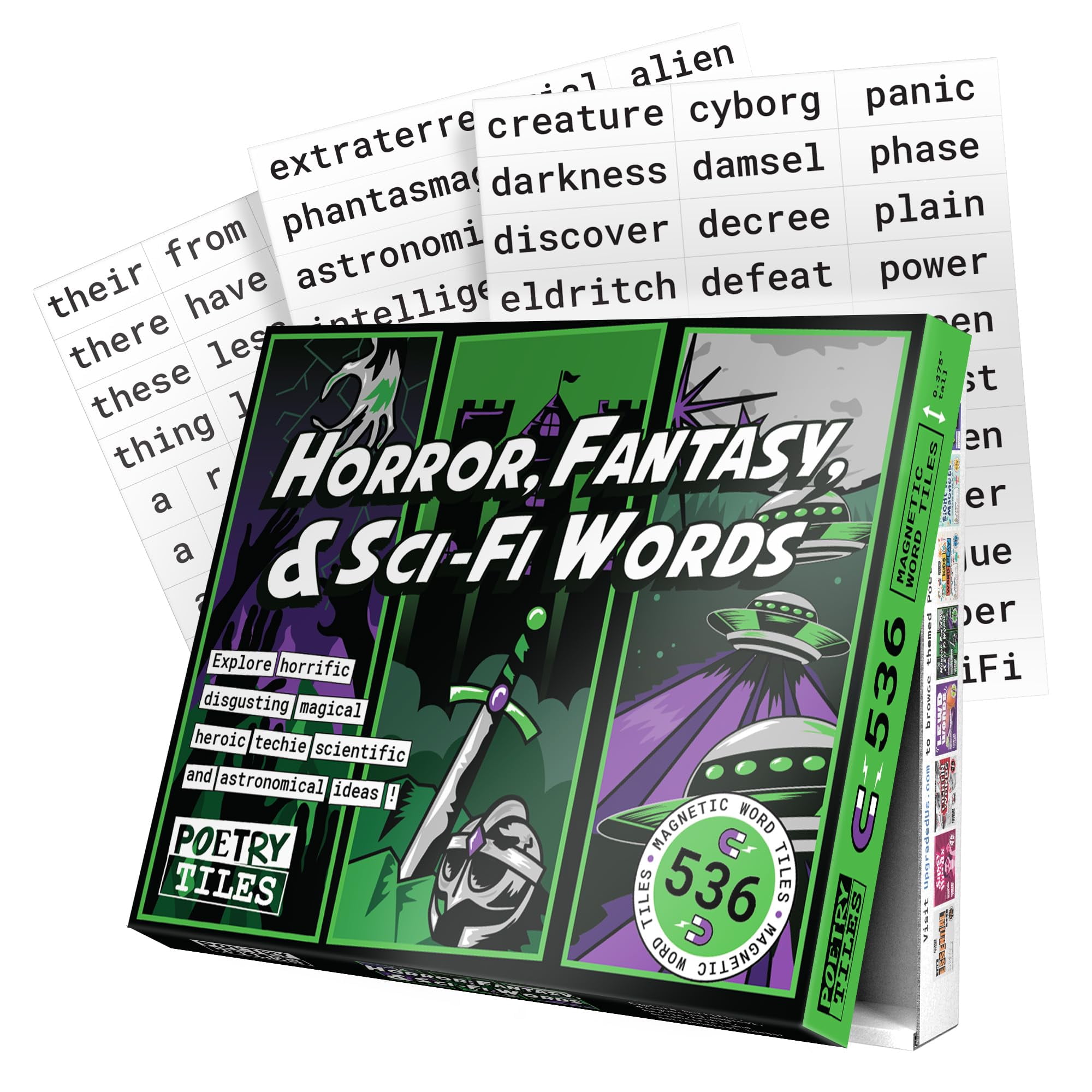 Poetry Tiles - Horror, Fantasy, SciFi Themed Word Magnets for Fridge ...