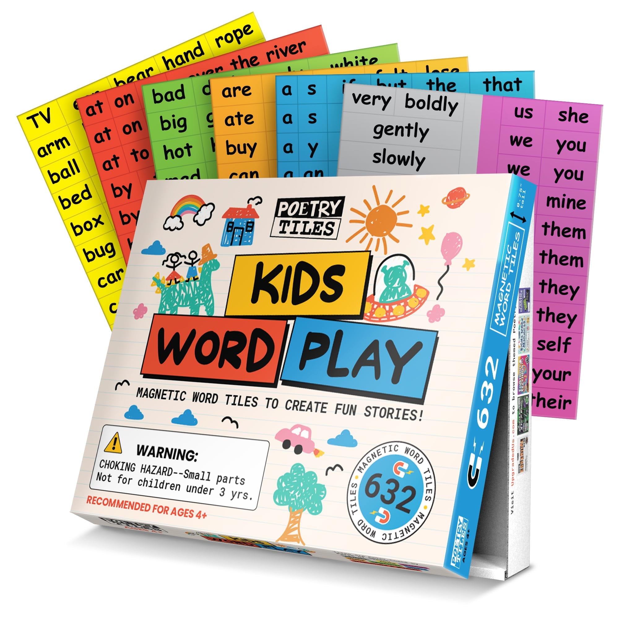 Poetry Tiles - Kids Word Play - 632 Fridge Magnets for Kids - Explore ...