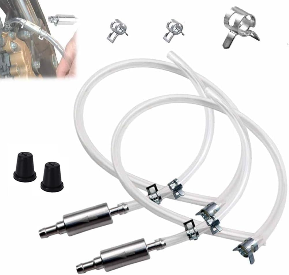 Poezone Brake Bleeder Hose- One Way Check Valve Tube Bleeding Tool Kit ...
