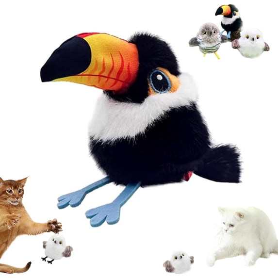 Poezone Celery Pets Rechargeable Flapping Bird Cat Toy, Celerypets ...