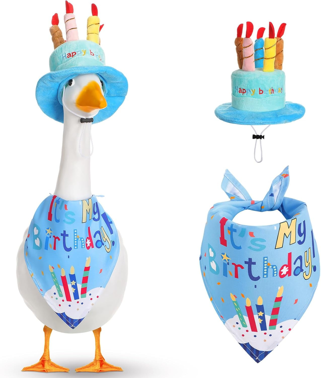 Poezone Happy Birthday Goose Outfit Porch Goose Outfits with Happy ...