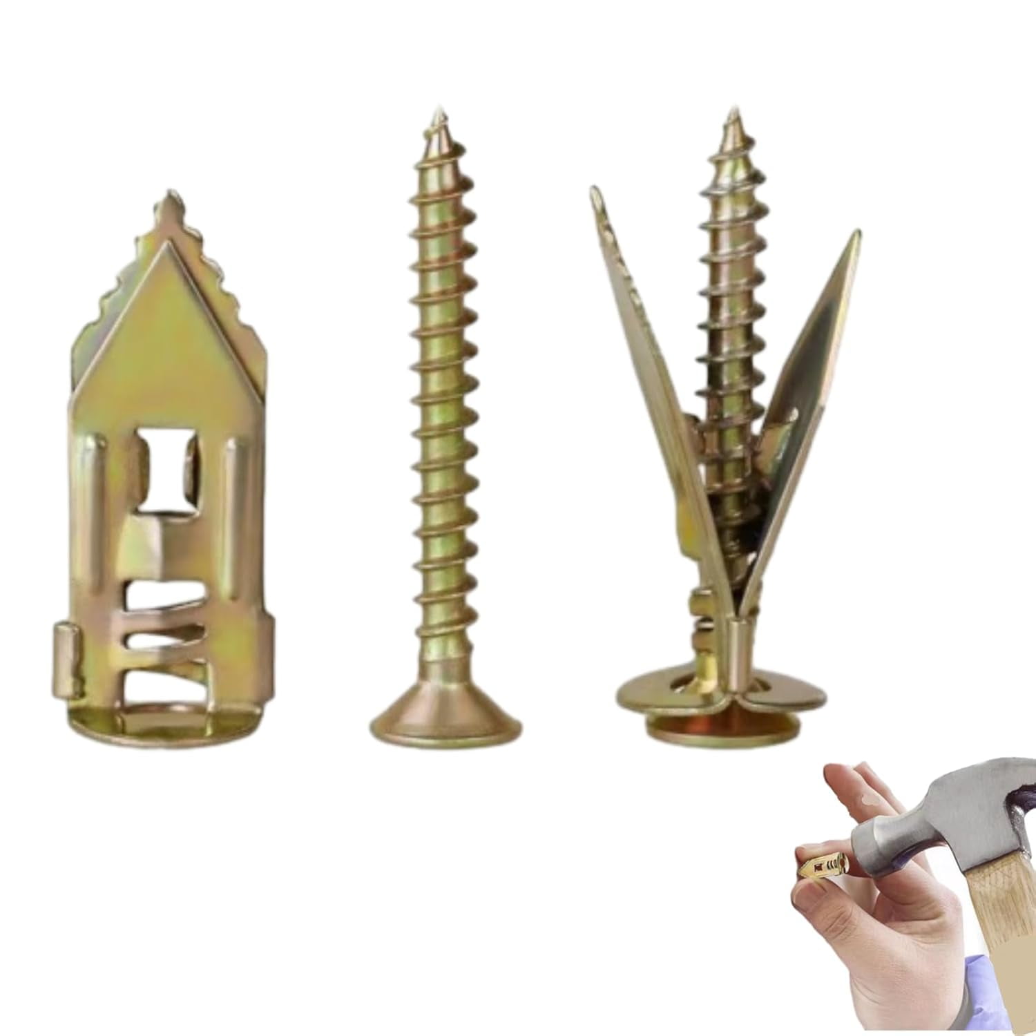 Poezone Self Drilling Drywall Anchors with Screws Kit, Drywall Self ...