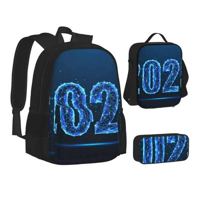 Pofeuu 2025 Happy New Year 5 Print Backpack Travel Backpacks With Lunch ...