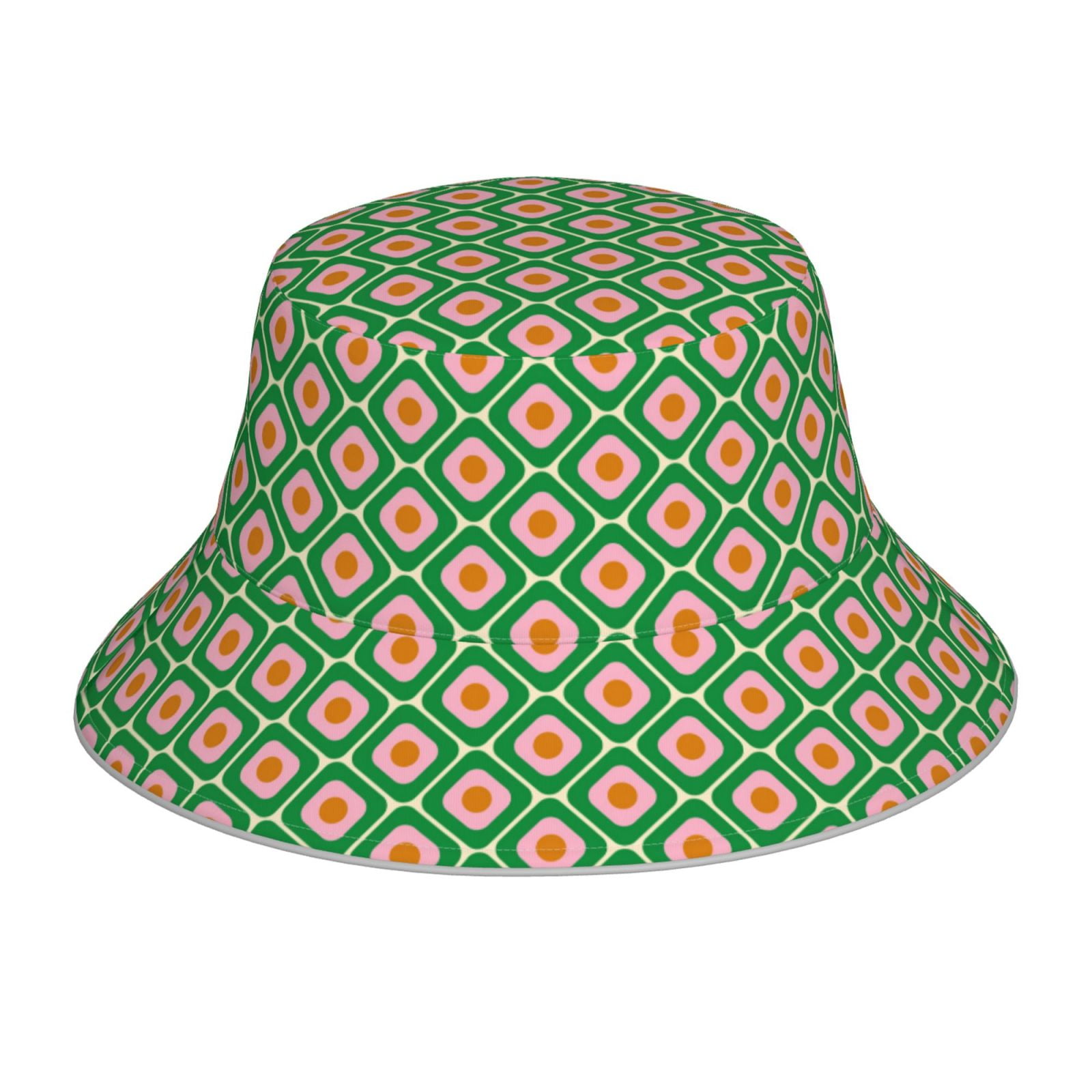 Pofeuu 60s and 70s Style Print Bucket Hat for Women Men Reflective ...