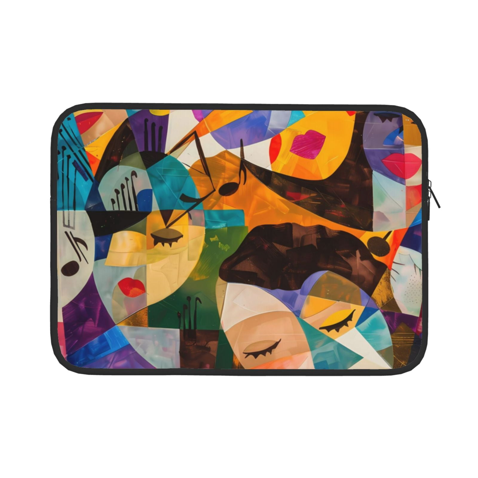 Pofeuu Abstract Musical Faces Print Laptop Carrying Case,13-15-Inch ...