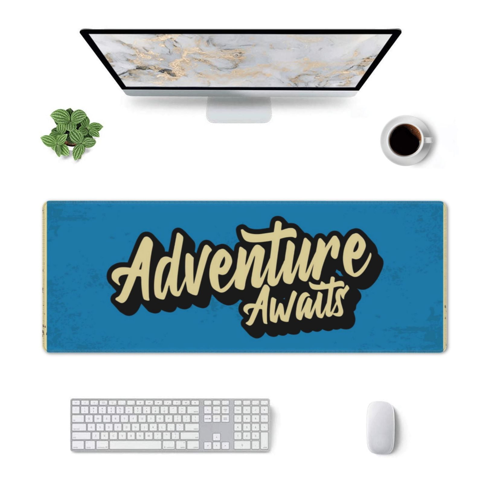 Pofeuu Adventure Awaits Print Desk Mat for Keyboard and Mouse，Computer ...