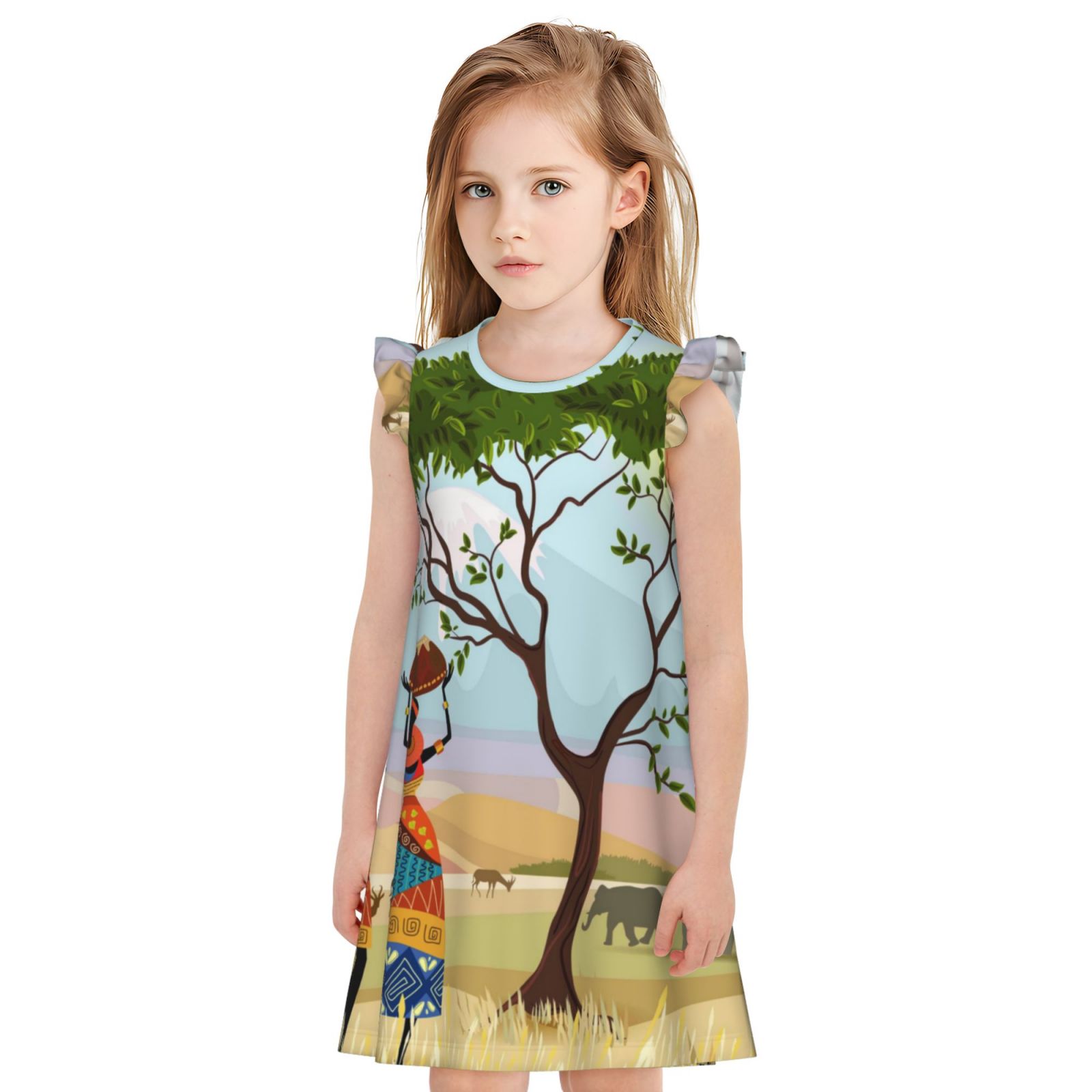 Pofeuu African Women Print Girls Nightgowns, Nightgown Princess Pajama ...