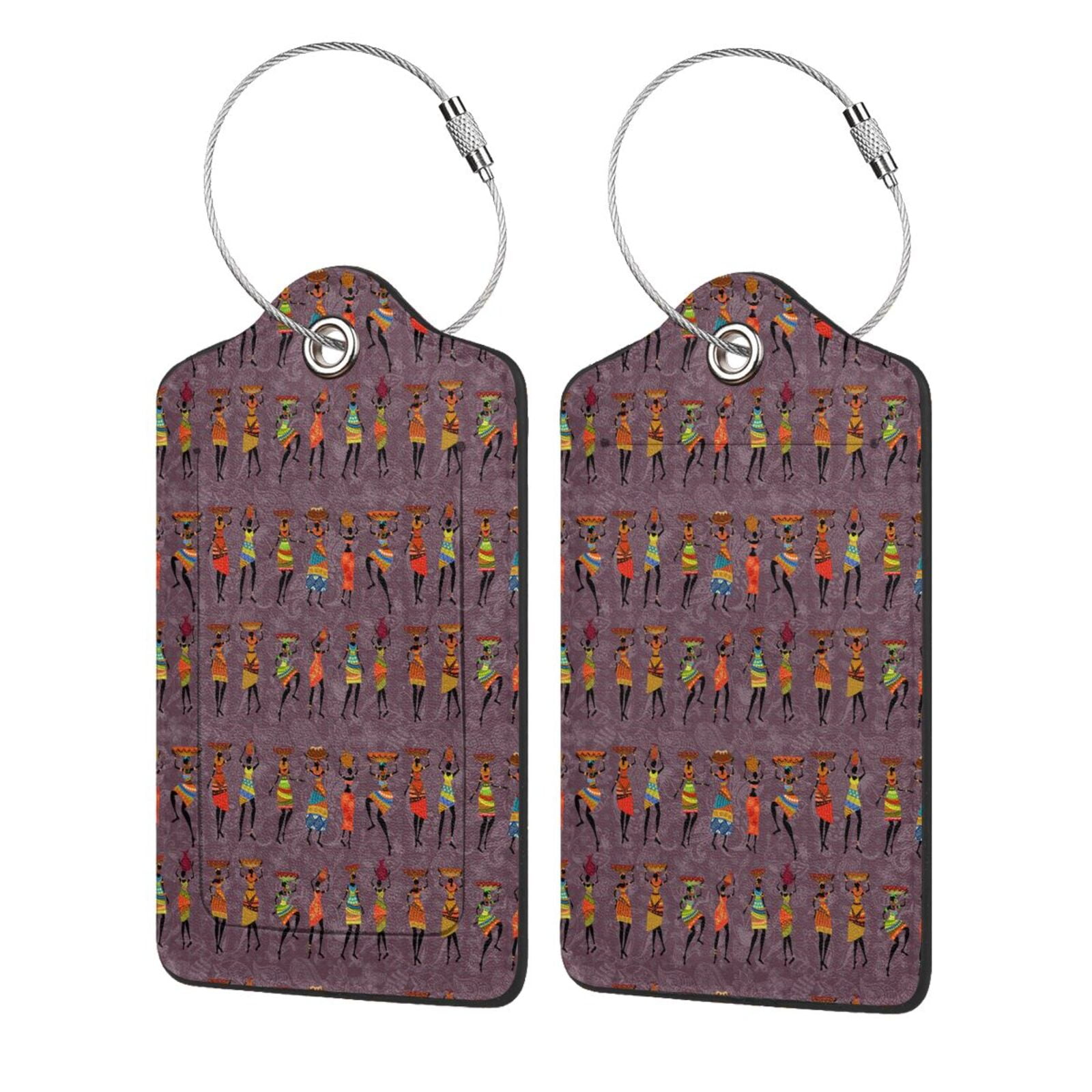 Pofeuu African Women Print Luggage Tags, Privacy Cover ID Label with ...