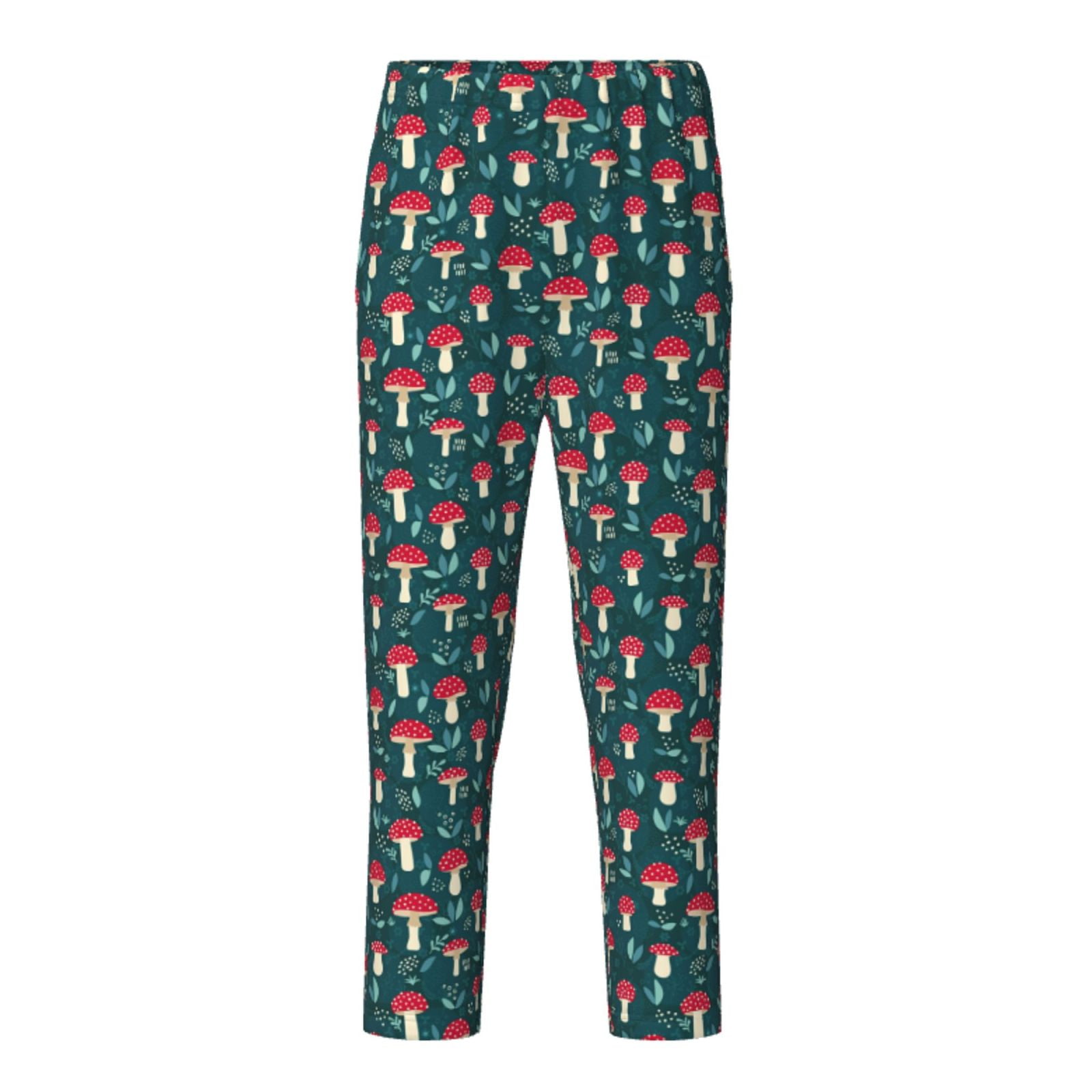 Pofeuu Amanita Mushroom Print Teenagers' Pajama Pants, Soft Lounge ...