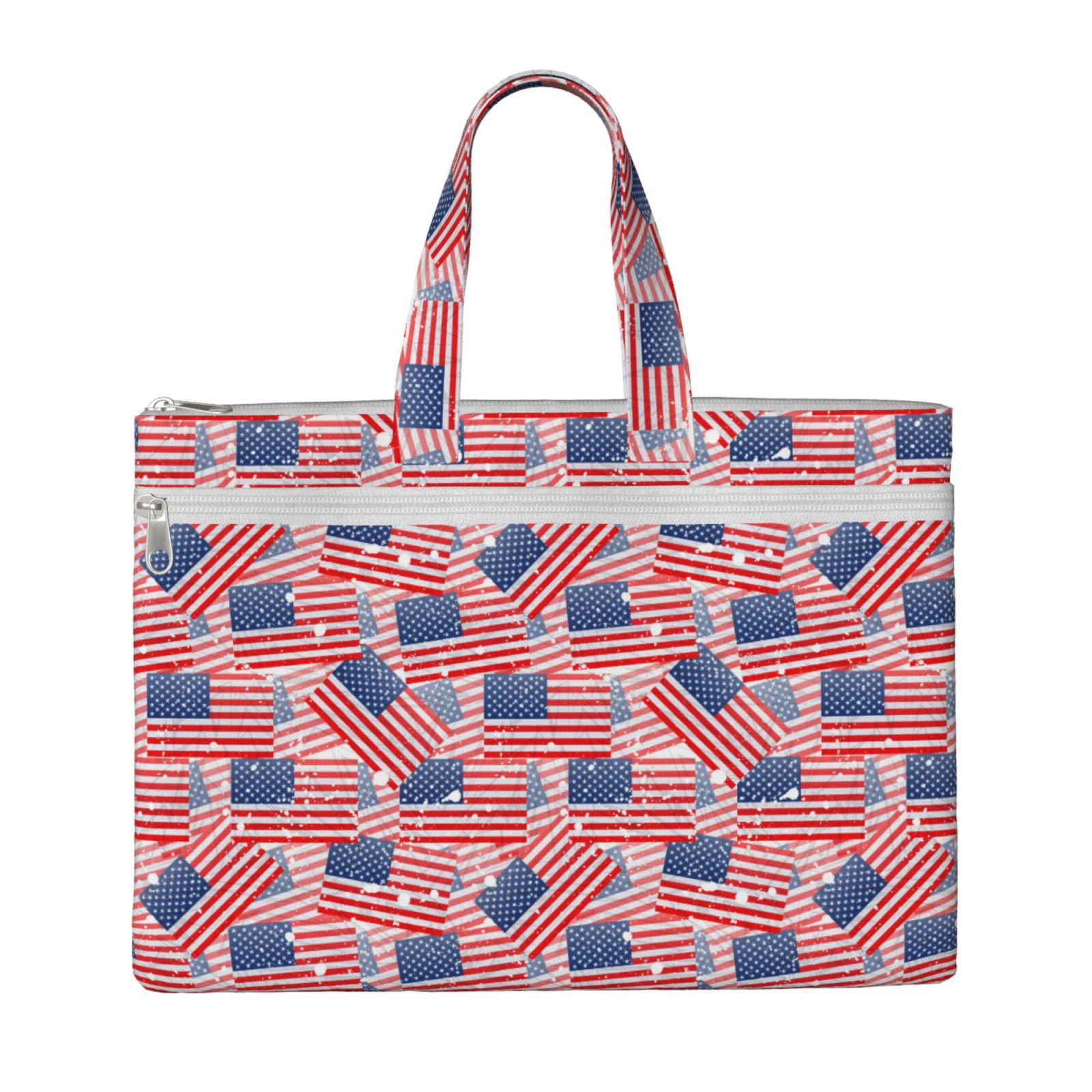 Pofeuu America Flags Print Laptop Bag Carrying - Computer Bag Laptop ...