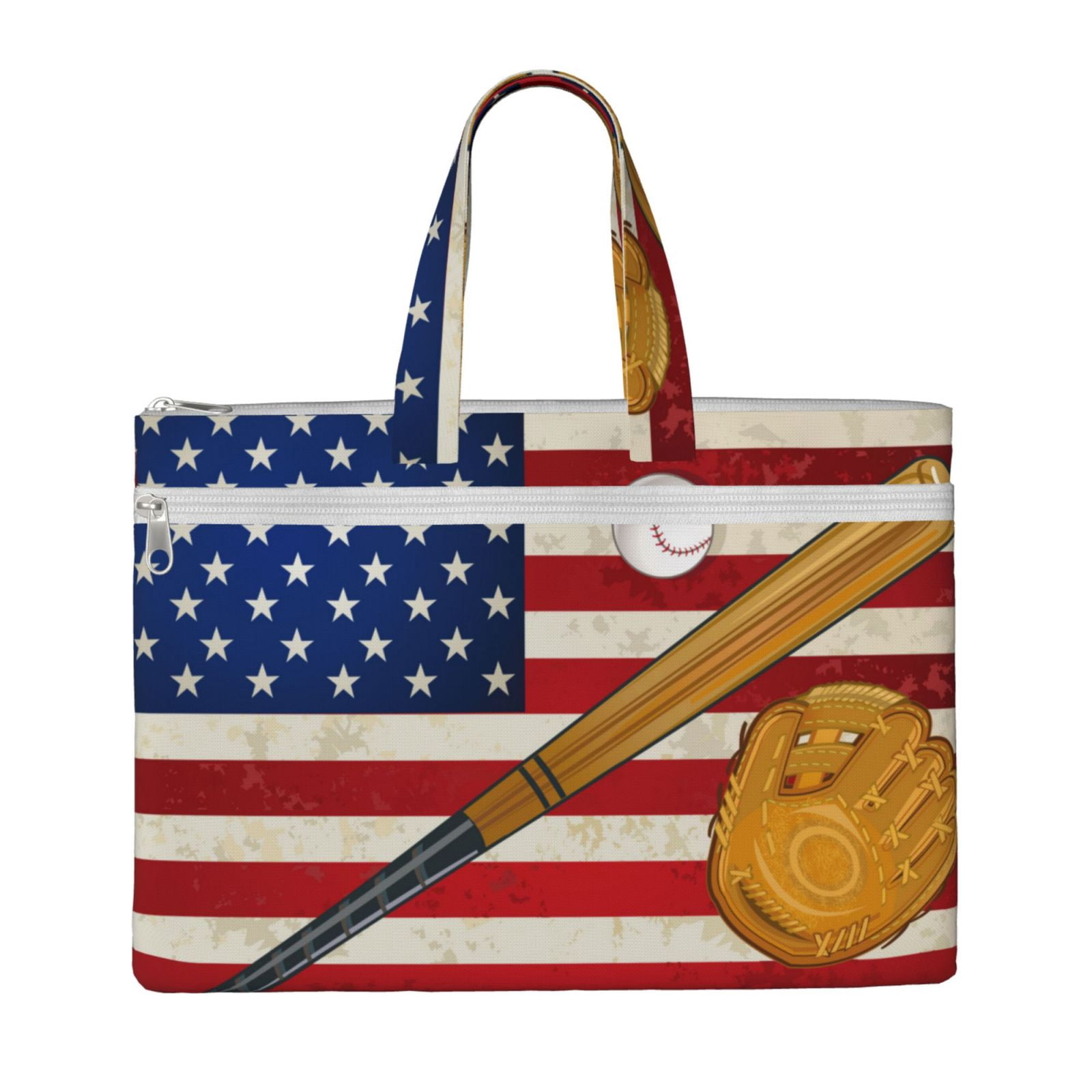 Pofeuu American Flag And Baseball Print Laptop Bag Carrying - Computer ...