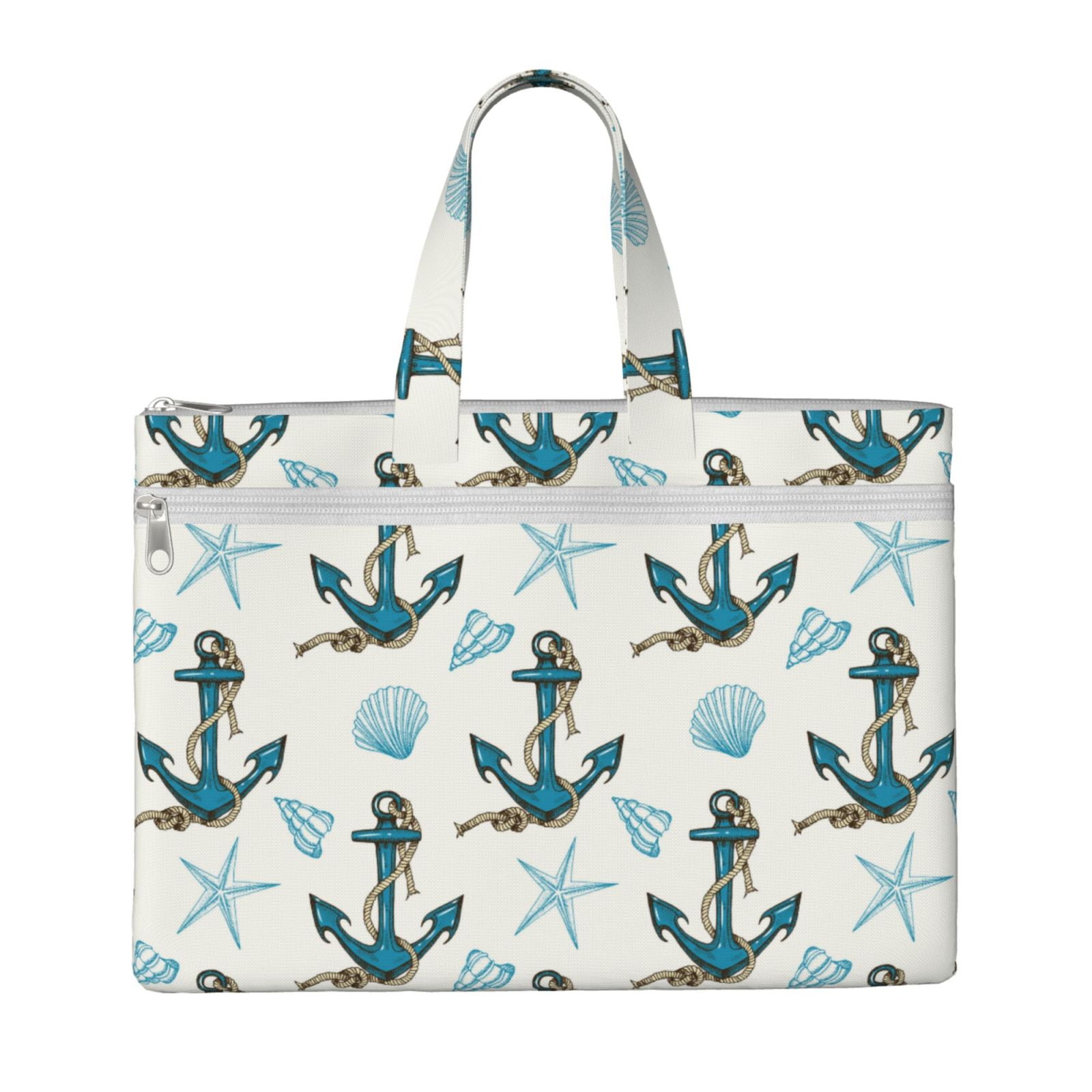 Pofeuu Anchors And Shells Print Laptop Bag Carrying - Computer Bag ...