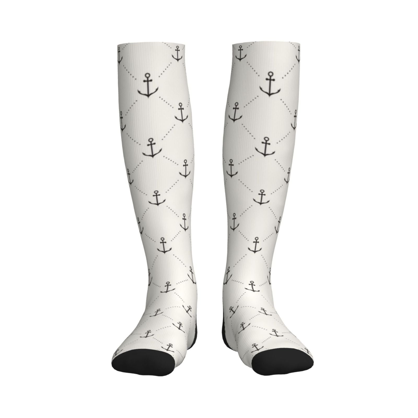 Pofeuu Anchors Print Compression Socks for Women & Men Circulation ...