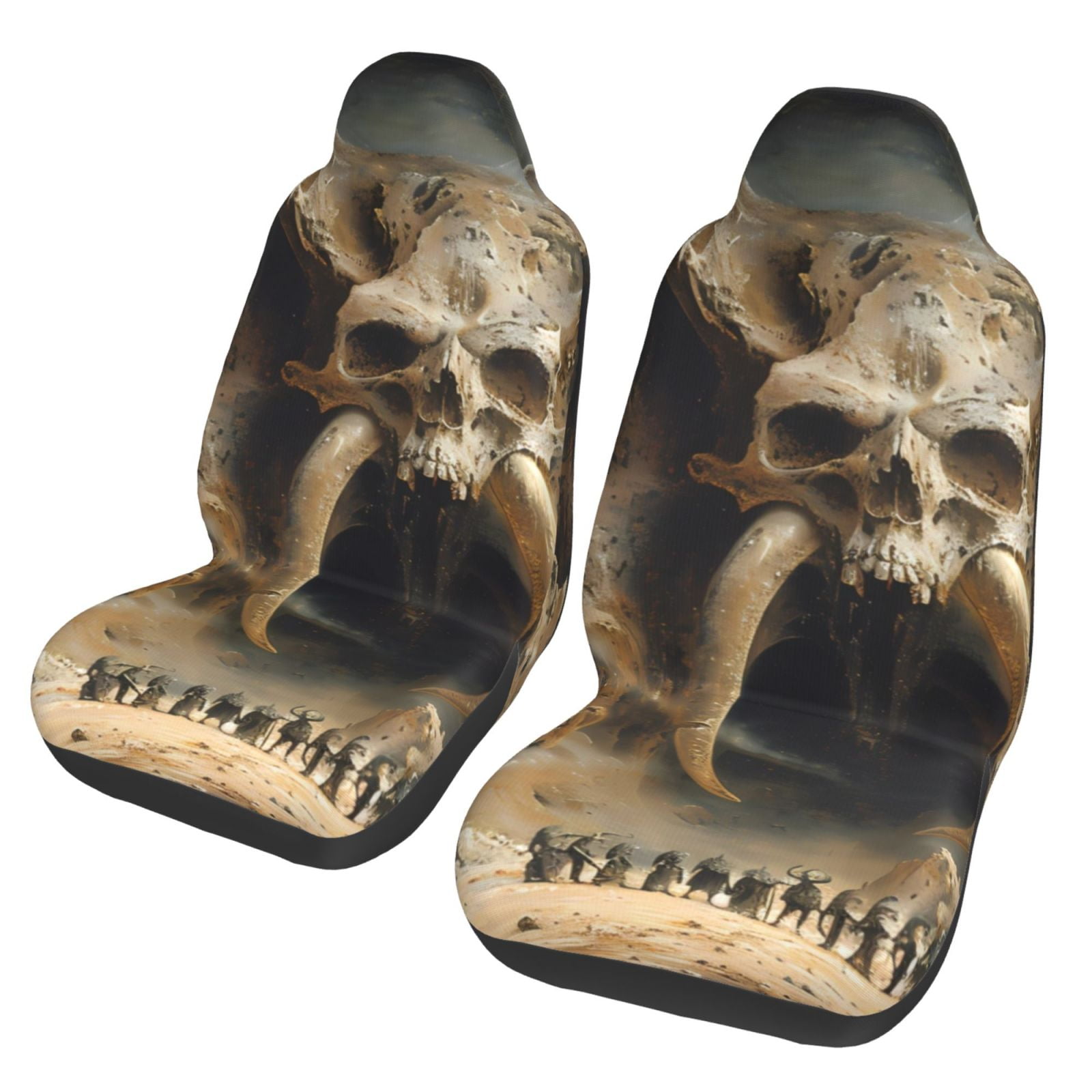 Pofeuu Ancient Skull Cave Landscape Print Automotive Car Seat Covers ...