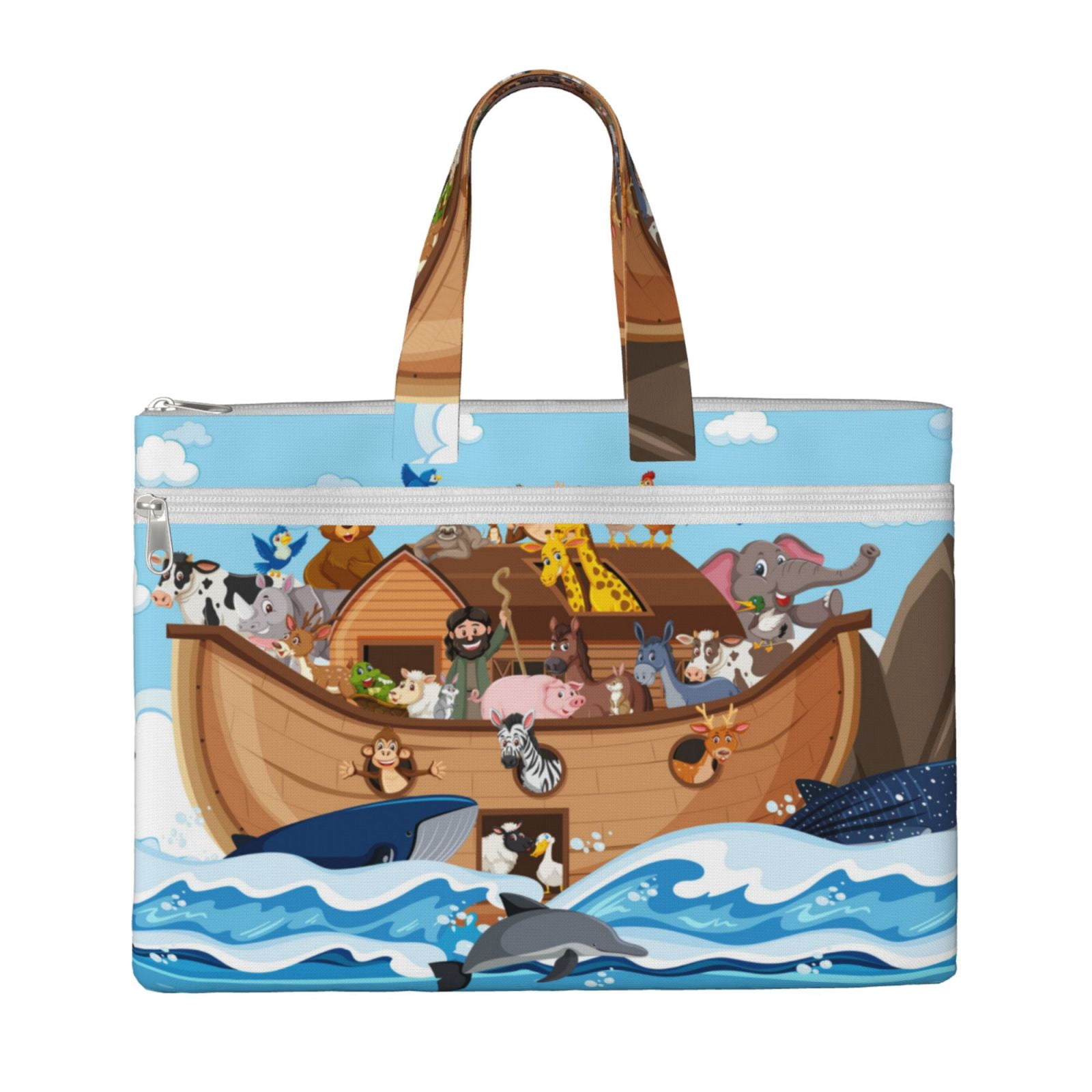 Pofeuu Animals on Noah's Ark Floating Print Laptop Bag Carrying ...