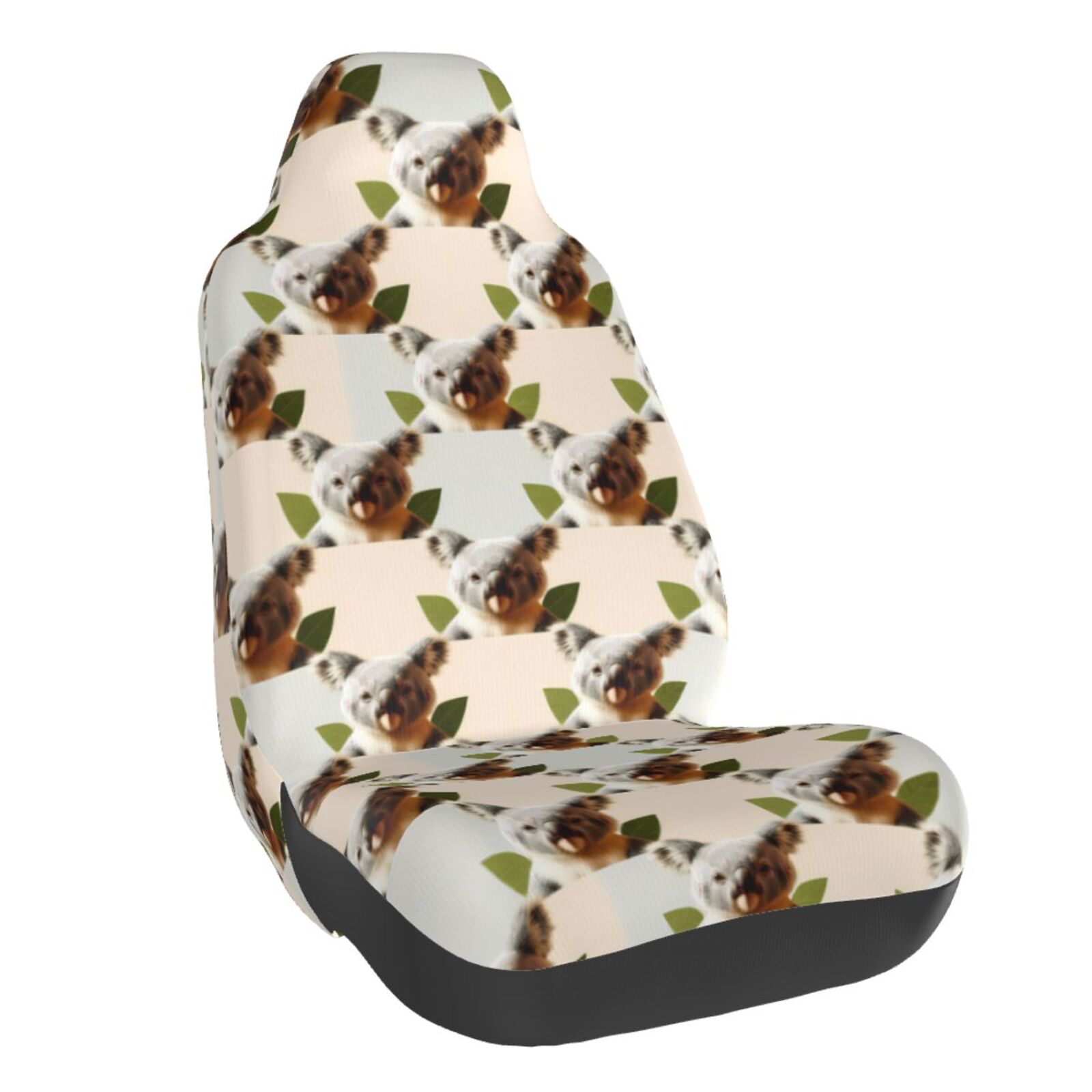 Pofeuu Art cute koala Print Automotive Car Seat Covers Flat Cloth Full ...