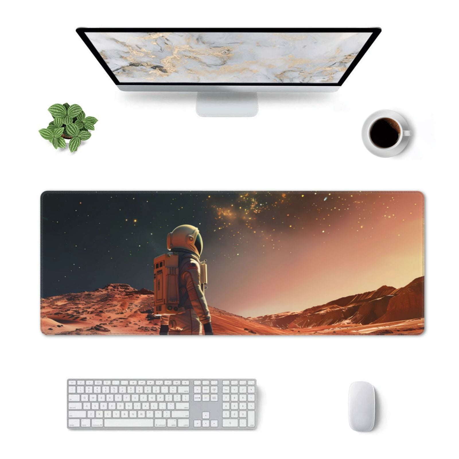 Pofeuu Astronaut On Mars A Print Desk Mat for Keyboard and Mouse ...
