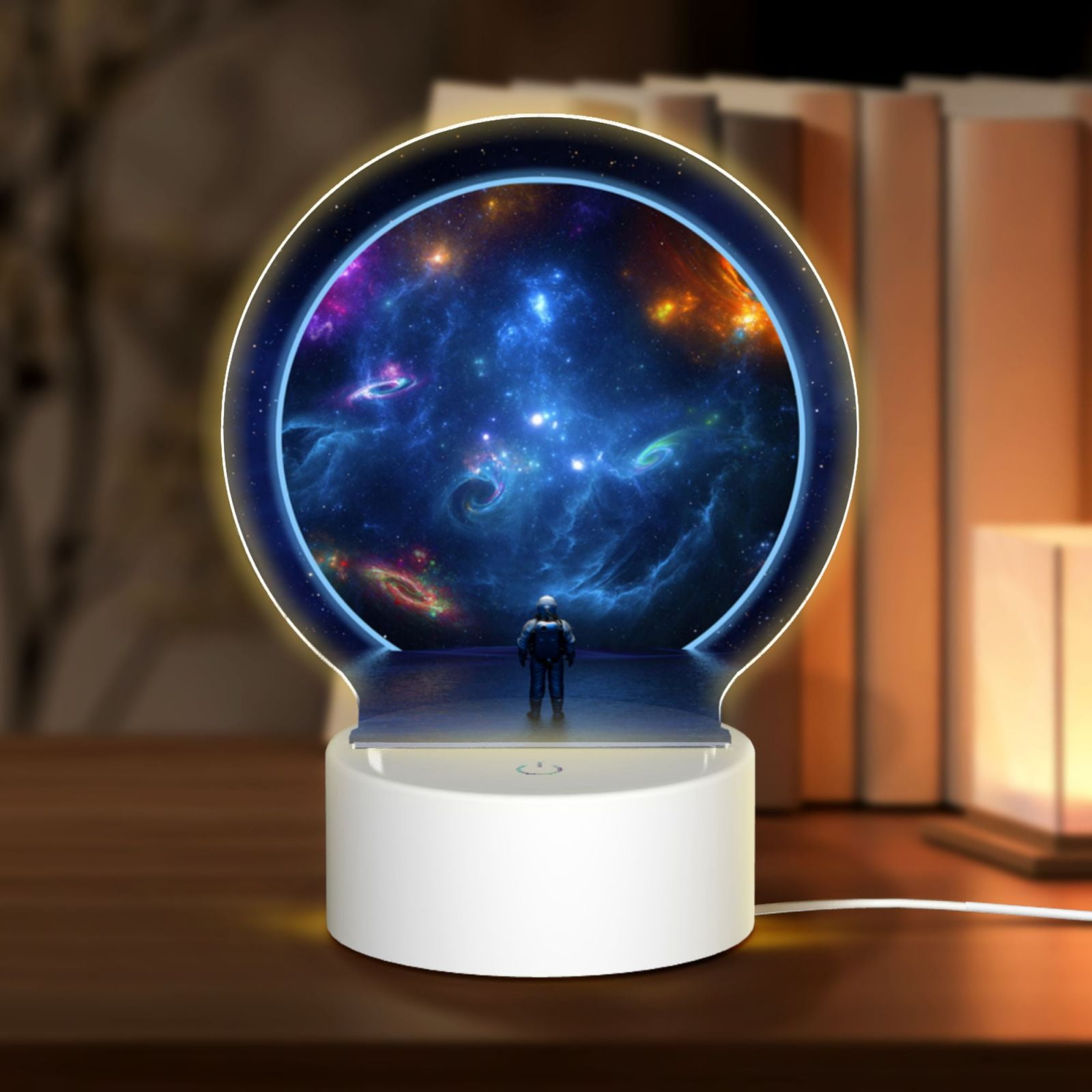 Pofeuu Astronaut Print LED Christmas Night Light Lamp Base Gift DIY 3D ...