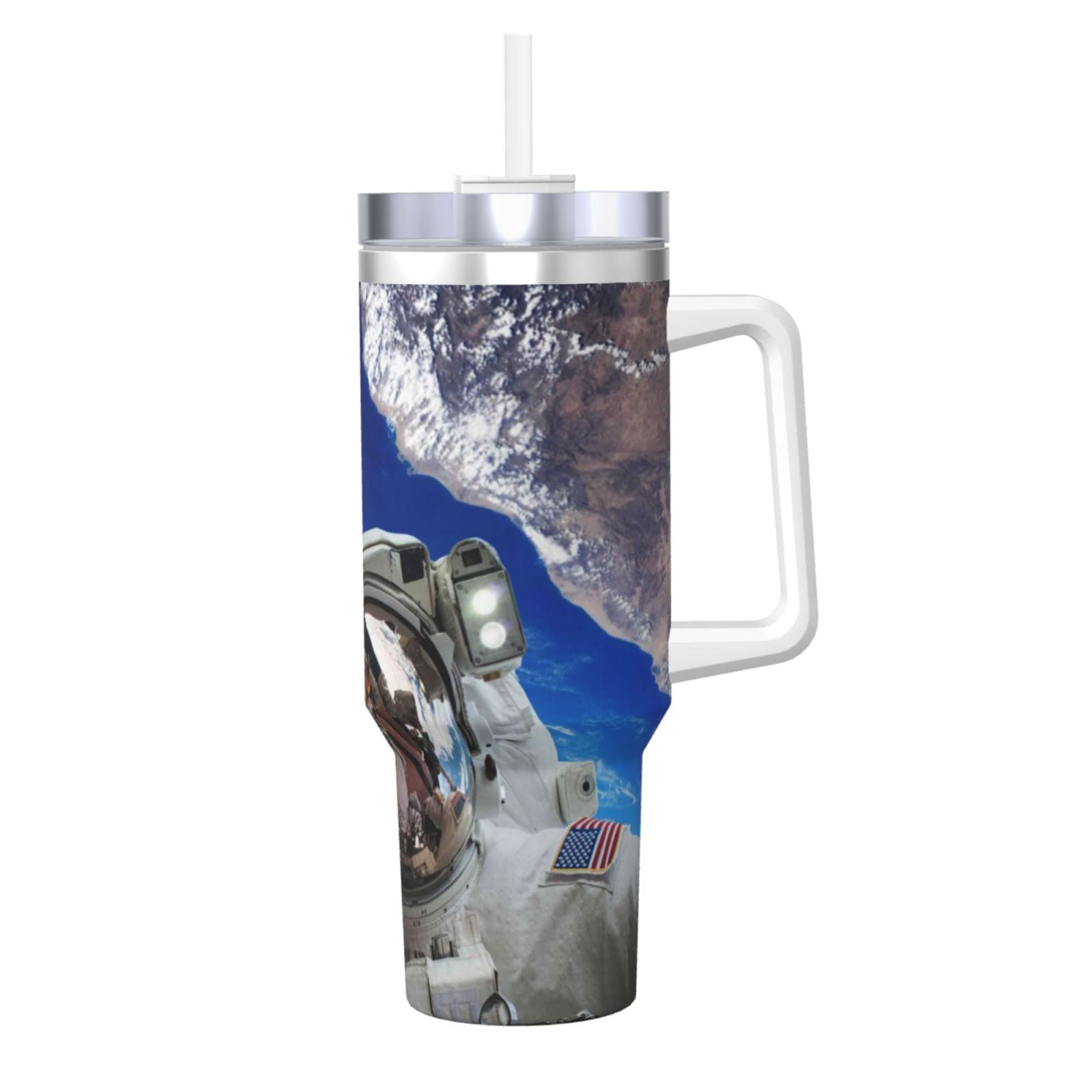 Pofeuu Astronaut in Outer Space Print 40oz Ice Bully With Handle And ...
