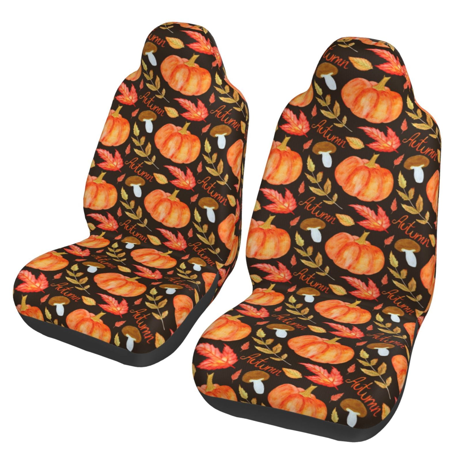 Pofeuu Autumn Pumpkin Print Automotive Car Seat Covers Flat Cloth Full ...