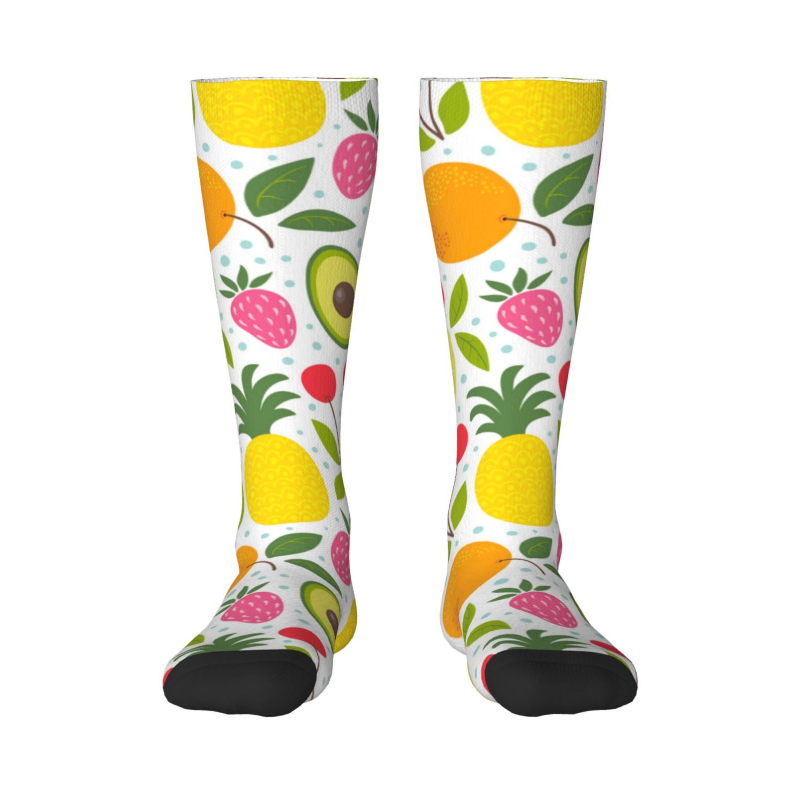 Pofeuu Avocado And Pineapple Print Stockings, Adult Running Hiking ...