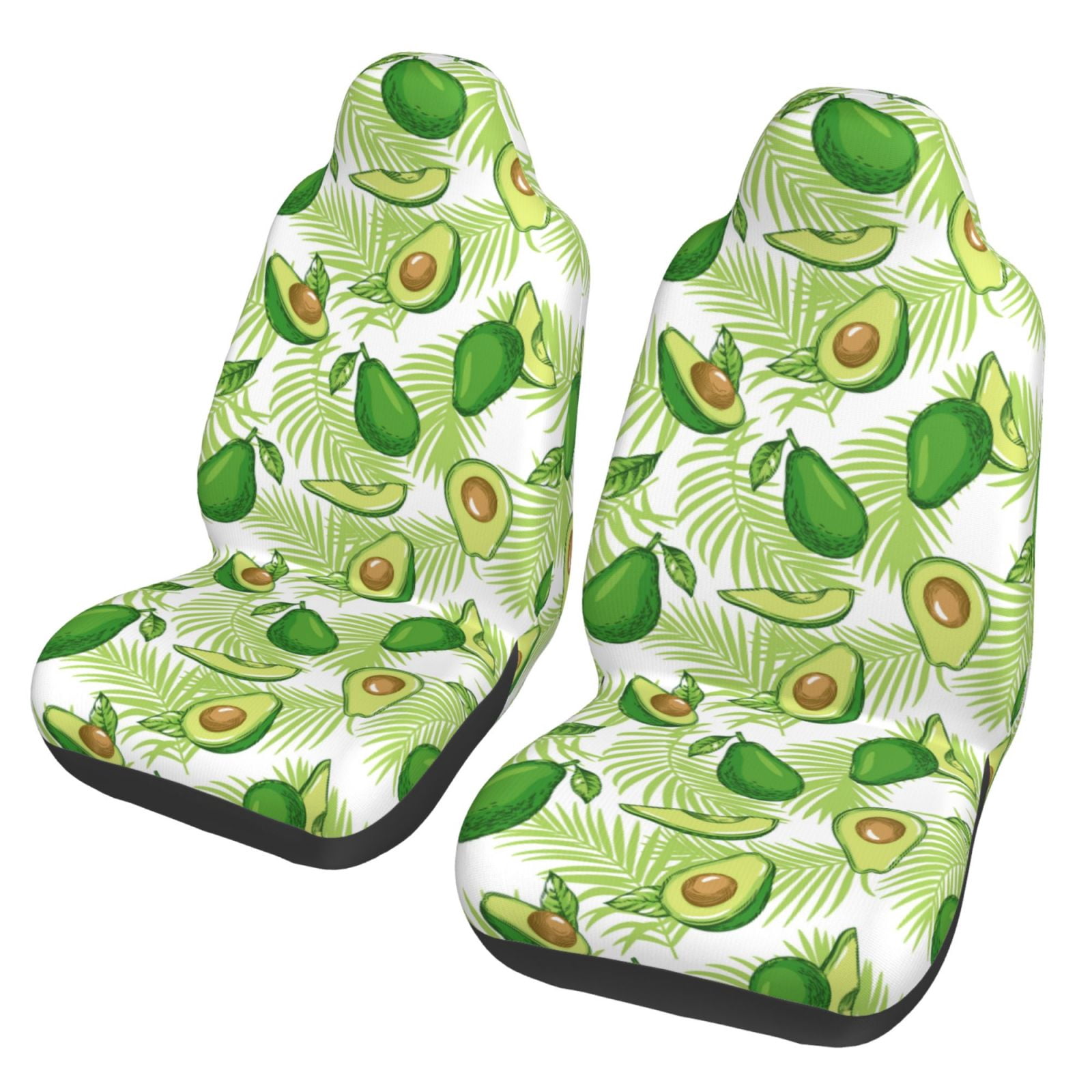 Pofeuu Avocado And Tropical Palm Leaves Print Automotive Car Seat ...