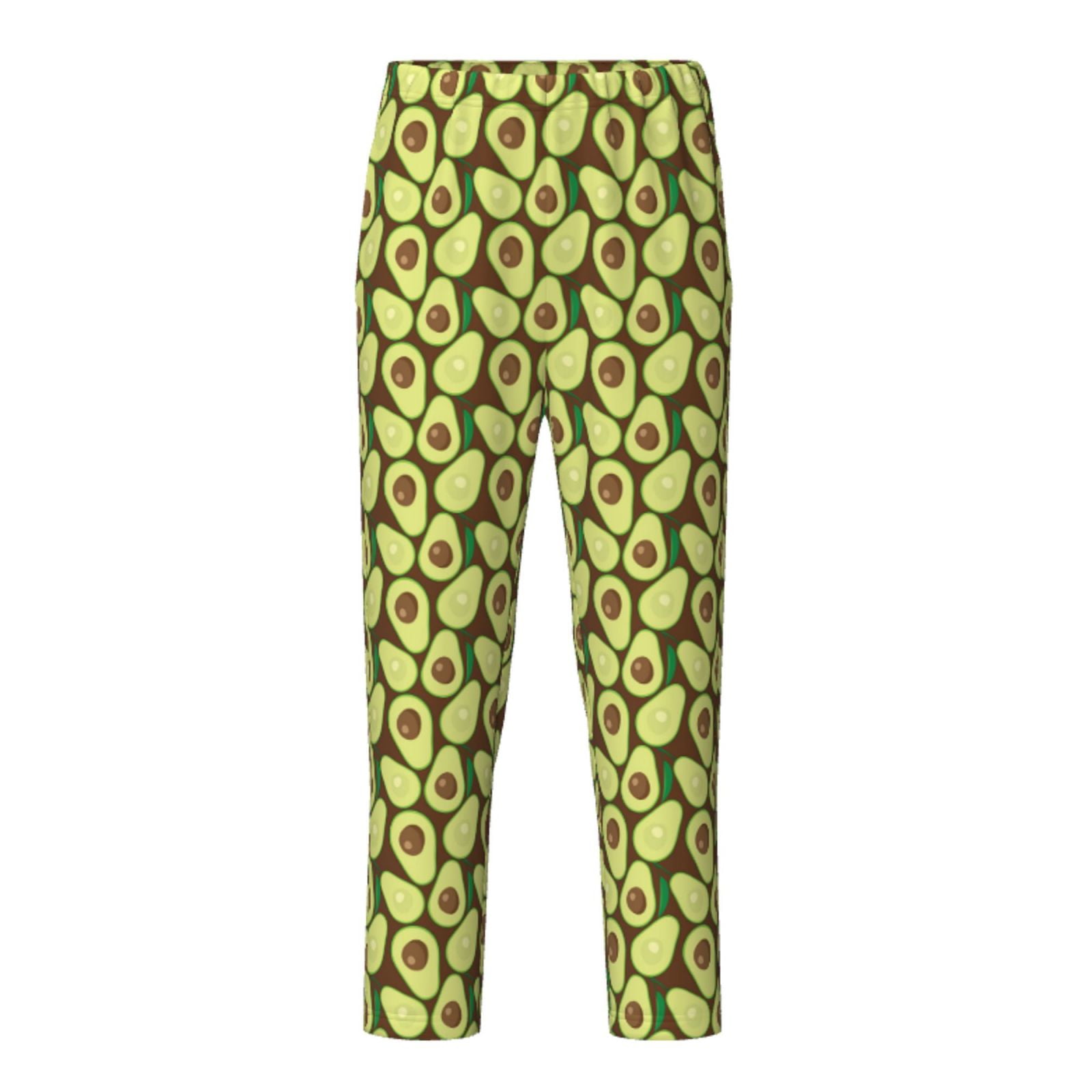Pofeuu Avocado Print Teenagers' Pajama Pants, Soft Lounge Pajama Pants ...