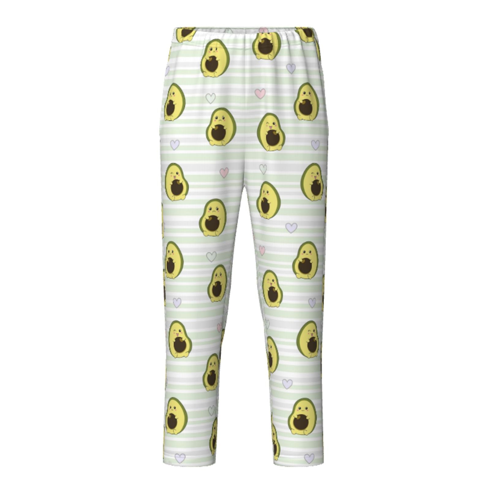 Pofeuu Avocado of a Hear Print Teenagers' Pajama Pants, Soft Lounge ...
