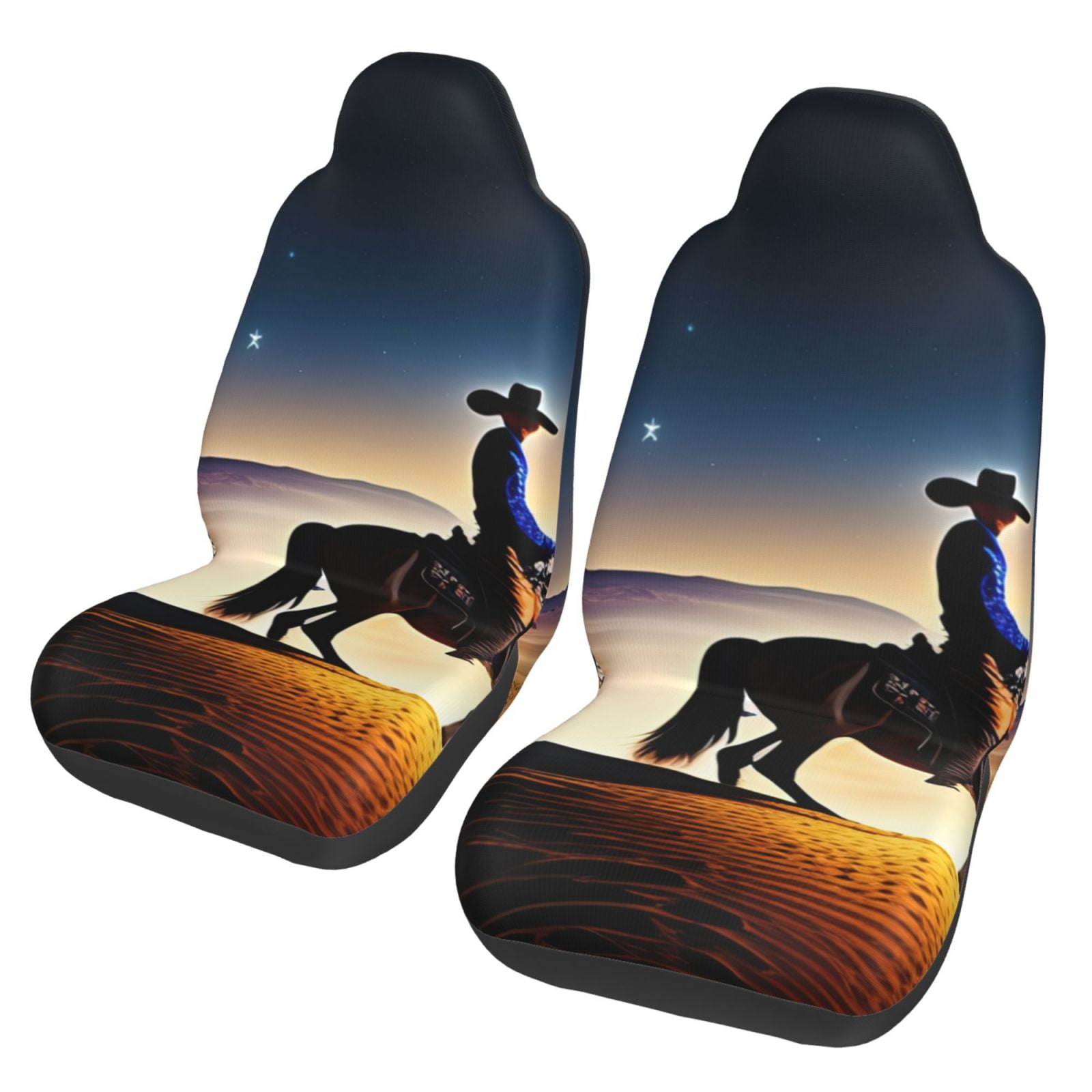 Pofeuu Azure Sky Western Desert Cowboy Print Automotive Car Seat Covers ...