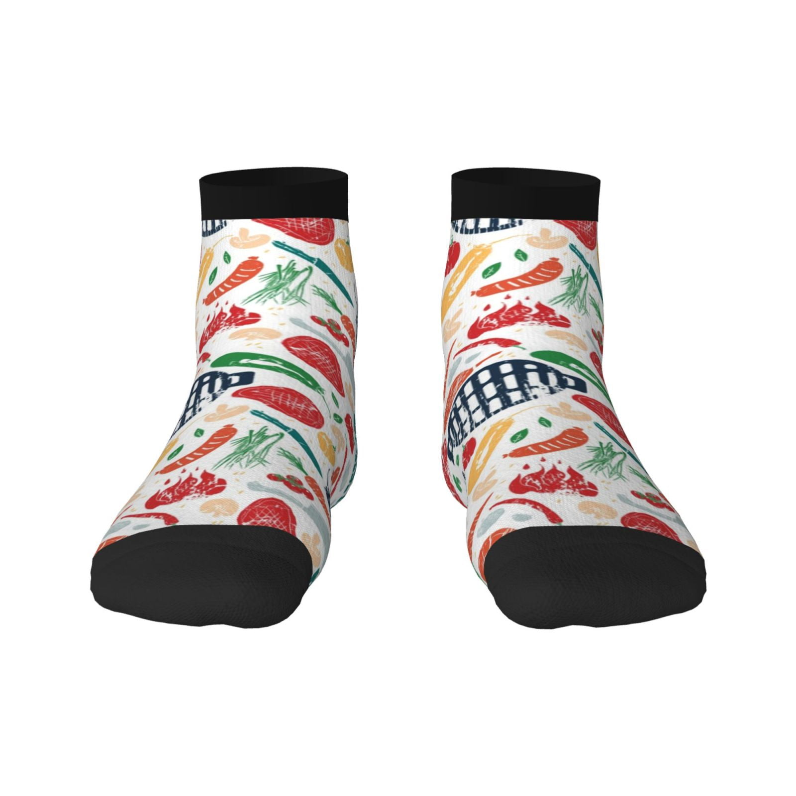 Pofeuu Barbecue Print 30cm Socks, Adult Running Hiking Socks for Youth ...