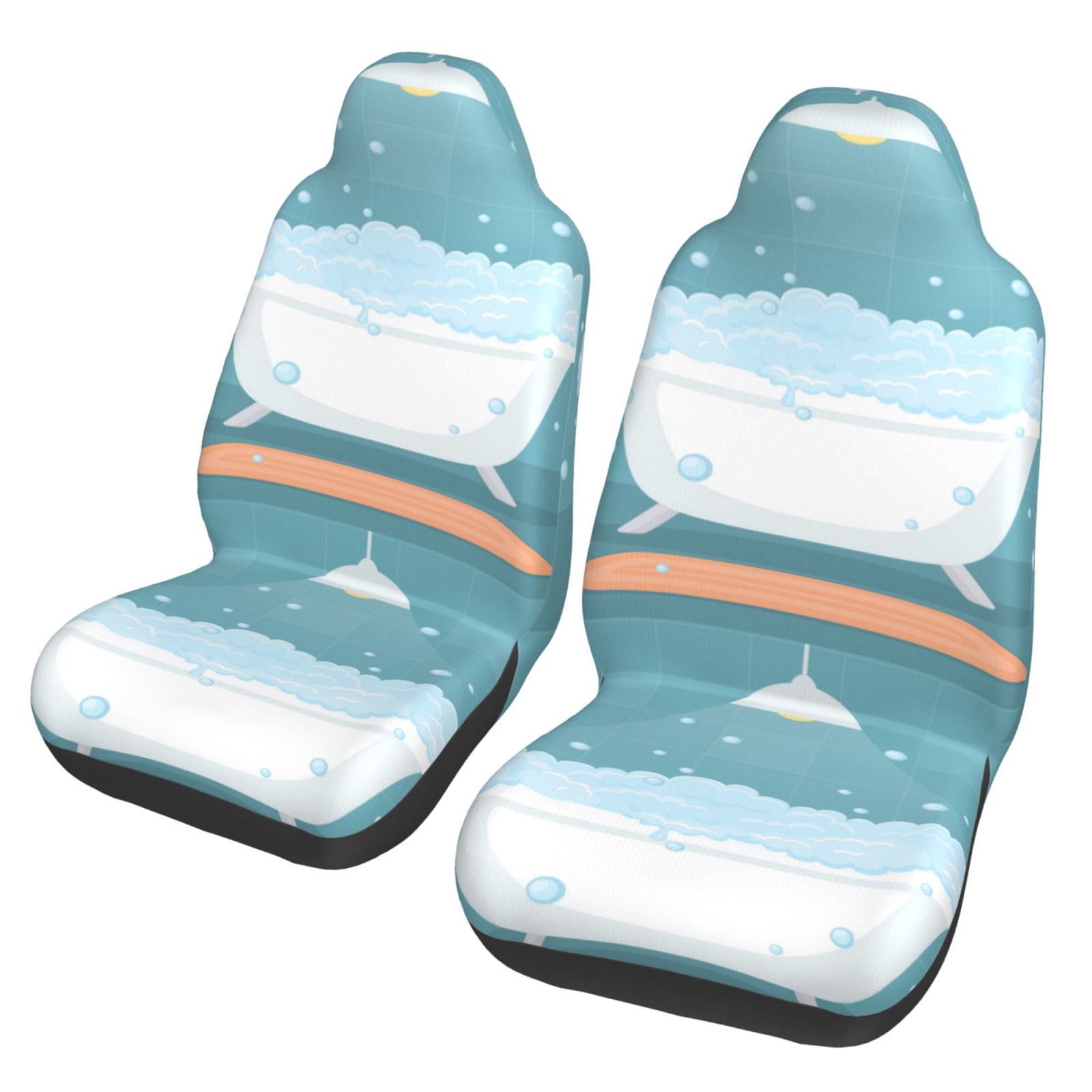 Pofeuu Bathtub with Soap Bubbles Print Automotive Car Seat Covers Flat ...