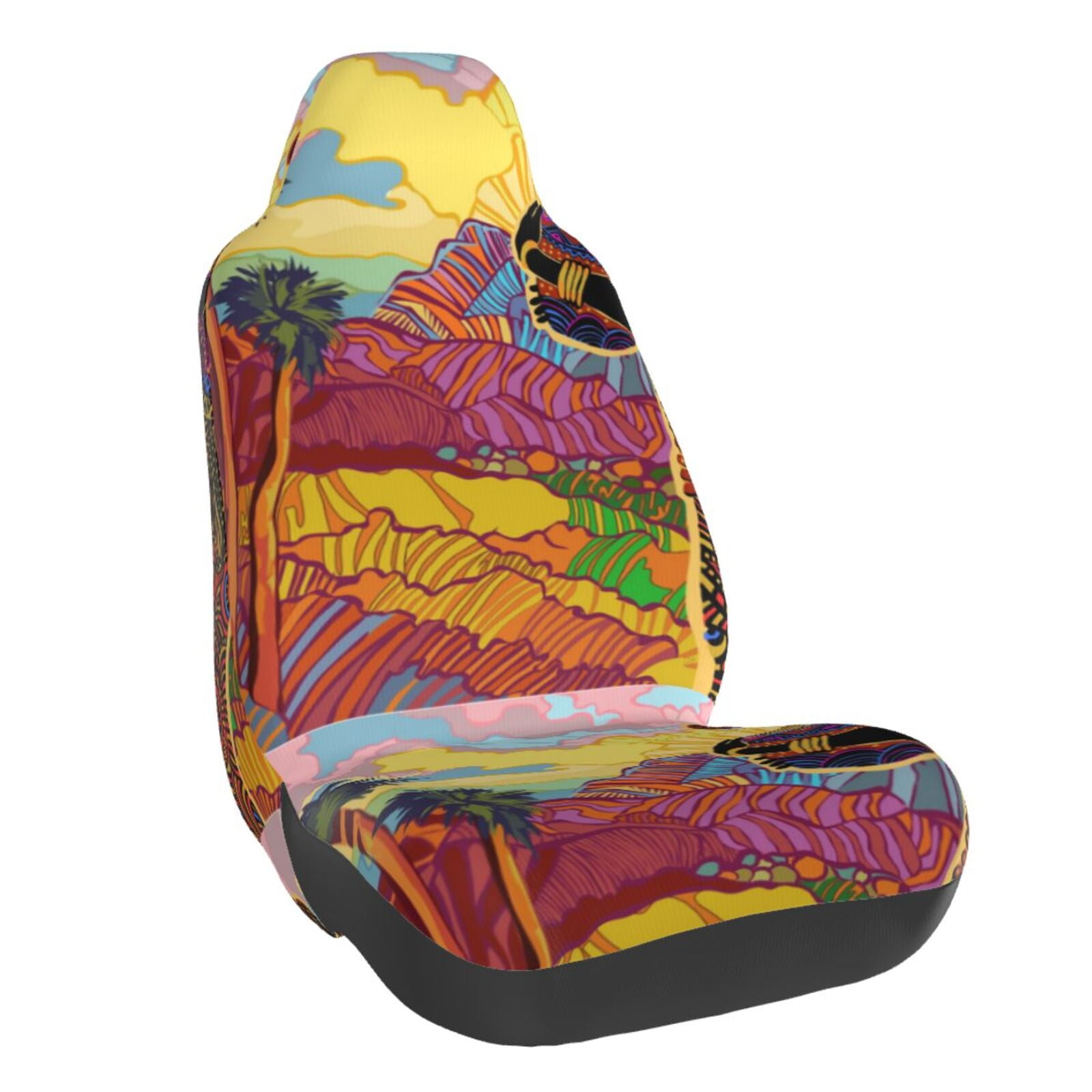 Pofeuu Beautiful African Woman Print Automotive Car Seat Covers Flat ...