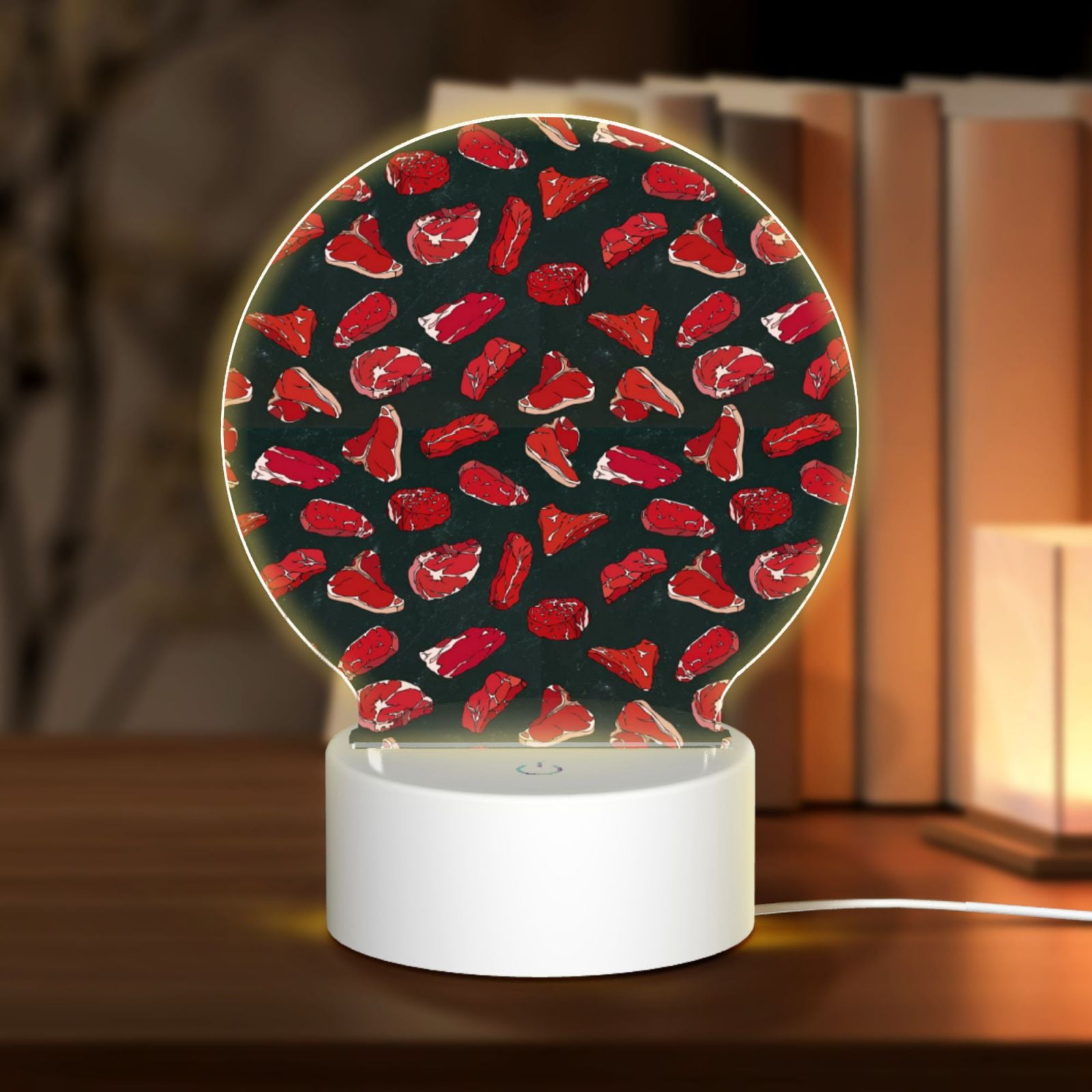 Pofeuu Beef3 Print LED Christmas Night Light Lamp Base Gift DIY 3D ...