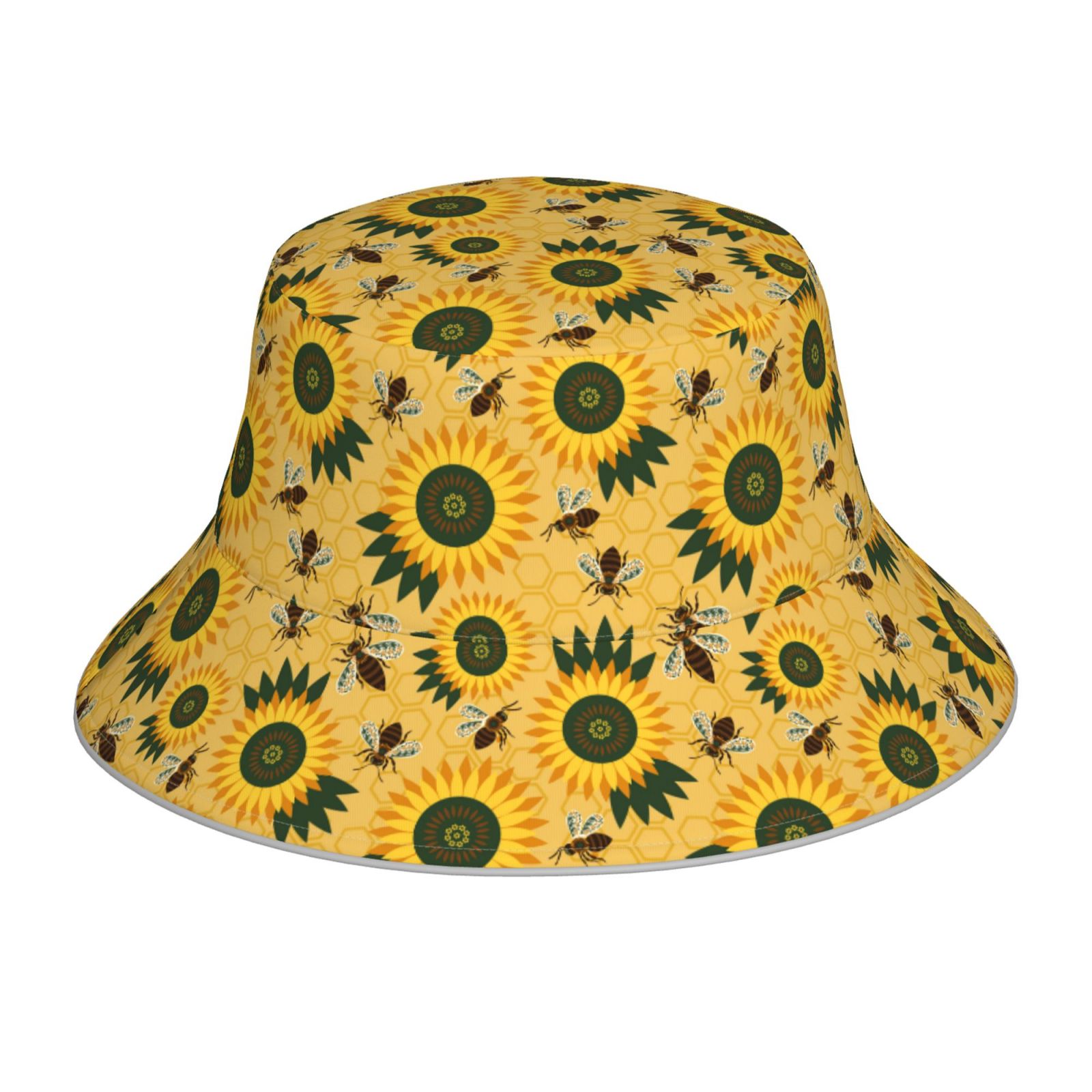 Pofeuu Bees and Sunflowers Print Bucket Hat for Women Men Reflective ...
