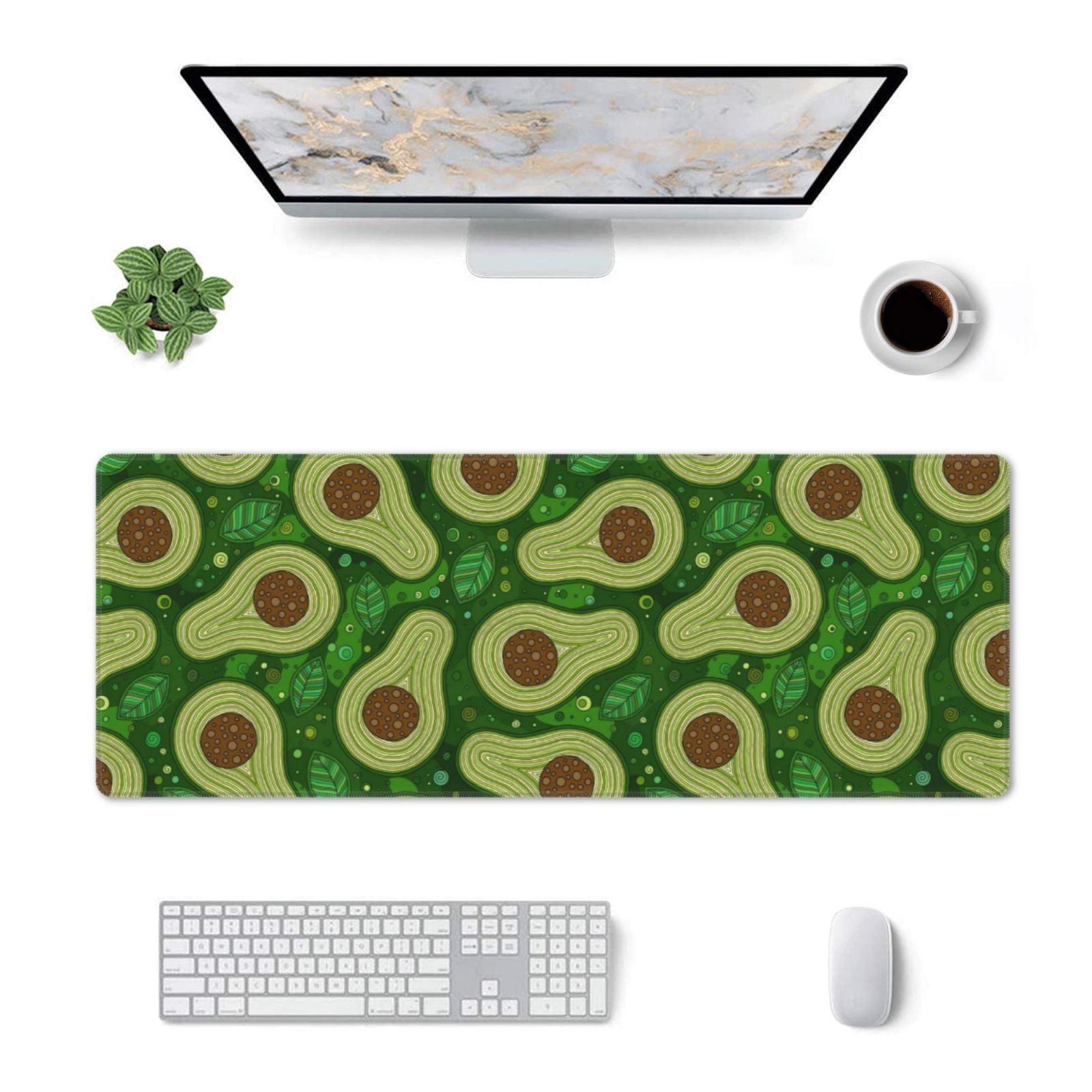 Pofeuu Big Colorful Avocados Print Desk Mat for Keyboard and Mouse ...