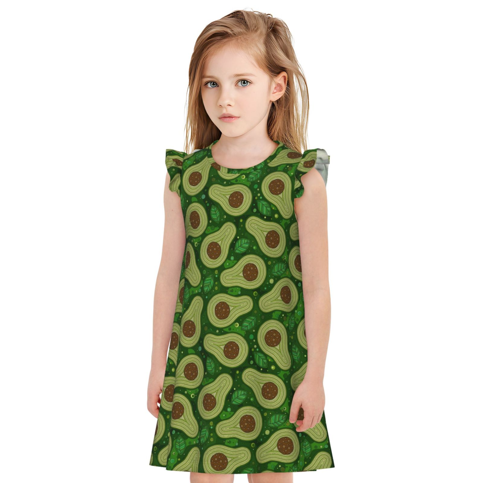 Pofeuu Big Colorful Avocados Print Girls Nightgowns, Nightgown Princess ...