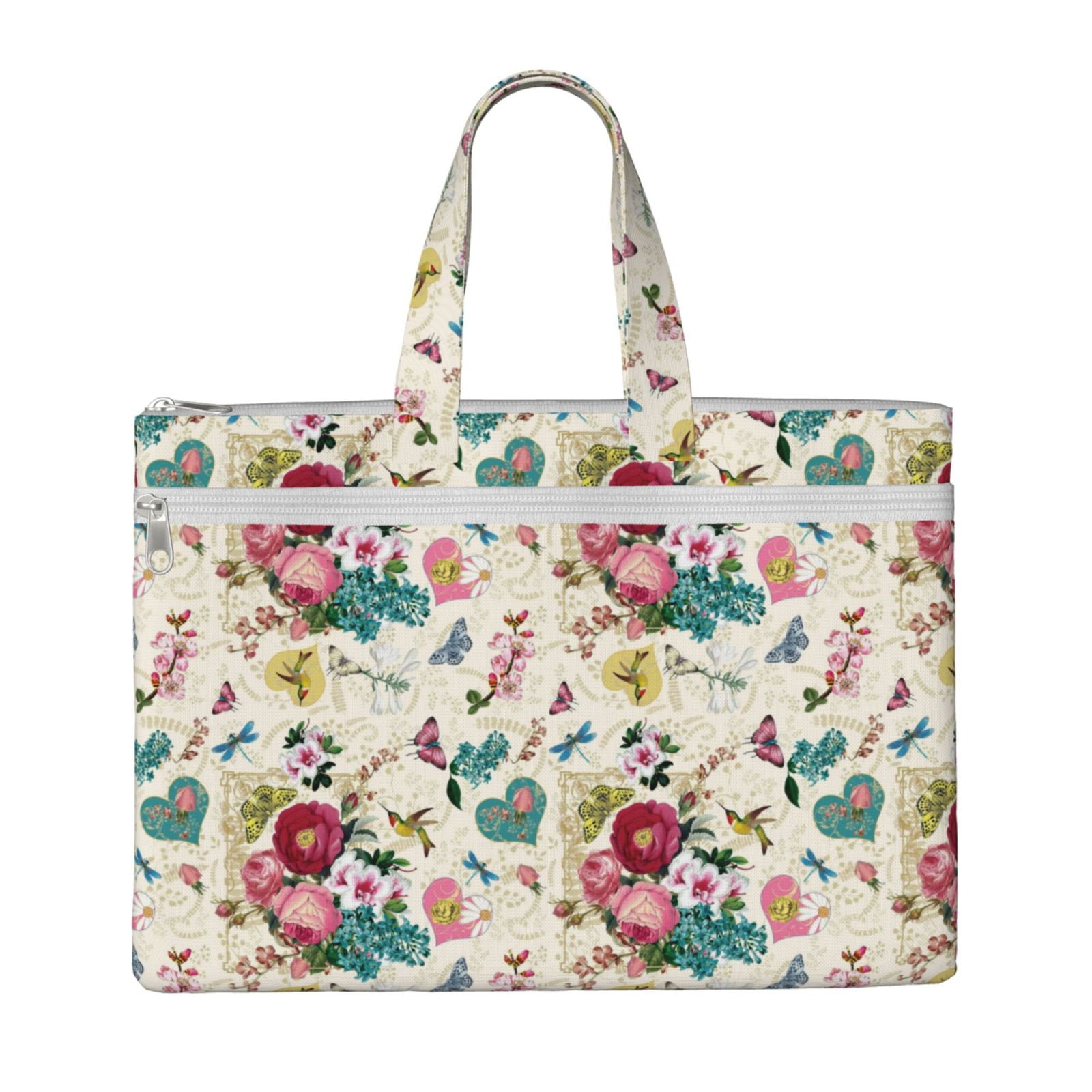 Pofeuu Bird Butterfly Rose Print Laptop Bag Carrying - Computer Bag ...
