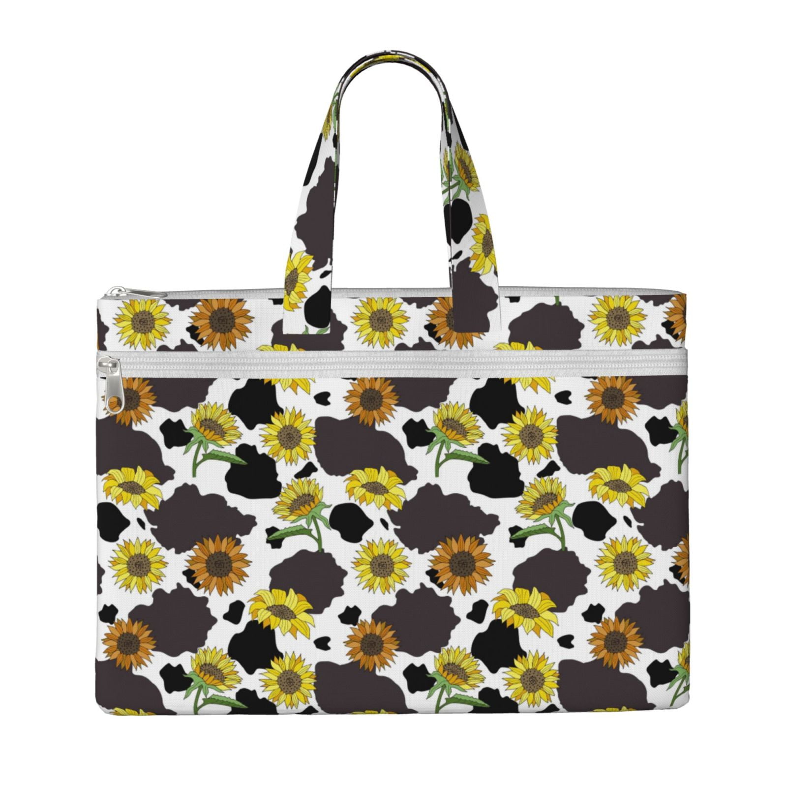 Pofeuu Black Cow Sunflowers Print Laptop Bag Carrying - Computer Bag ...