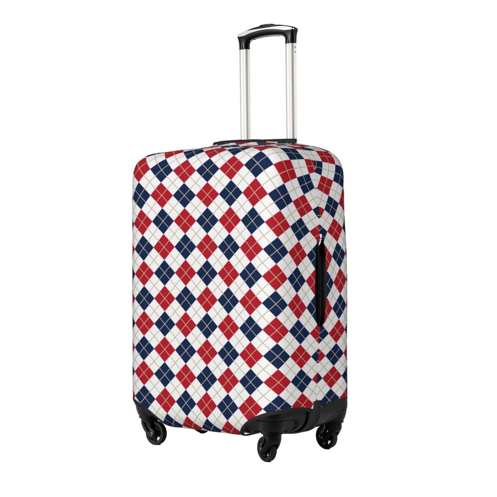 Pofeuu Blue And Red Diamond Print Luggage Suitcase Cover Protector ...