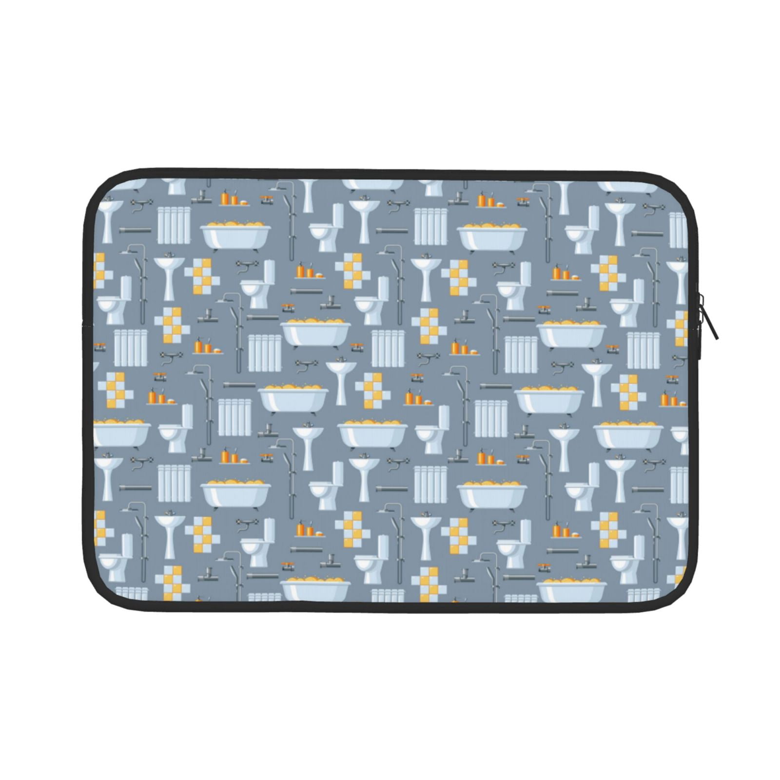 Pofeuu Blue Bathroom Print Laptop Carrying Case,13-15-Inch Laptop and ...