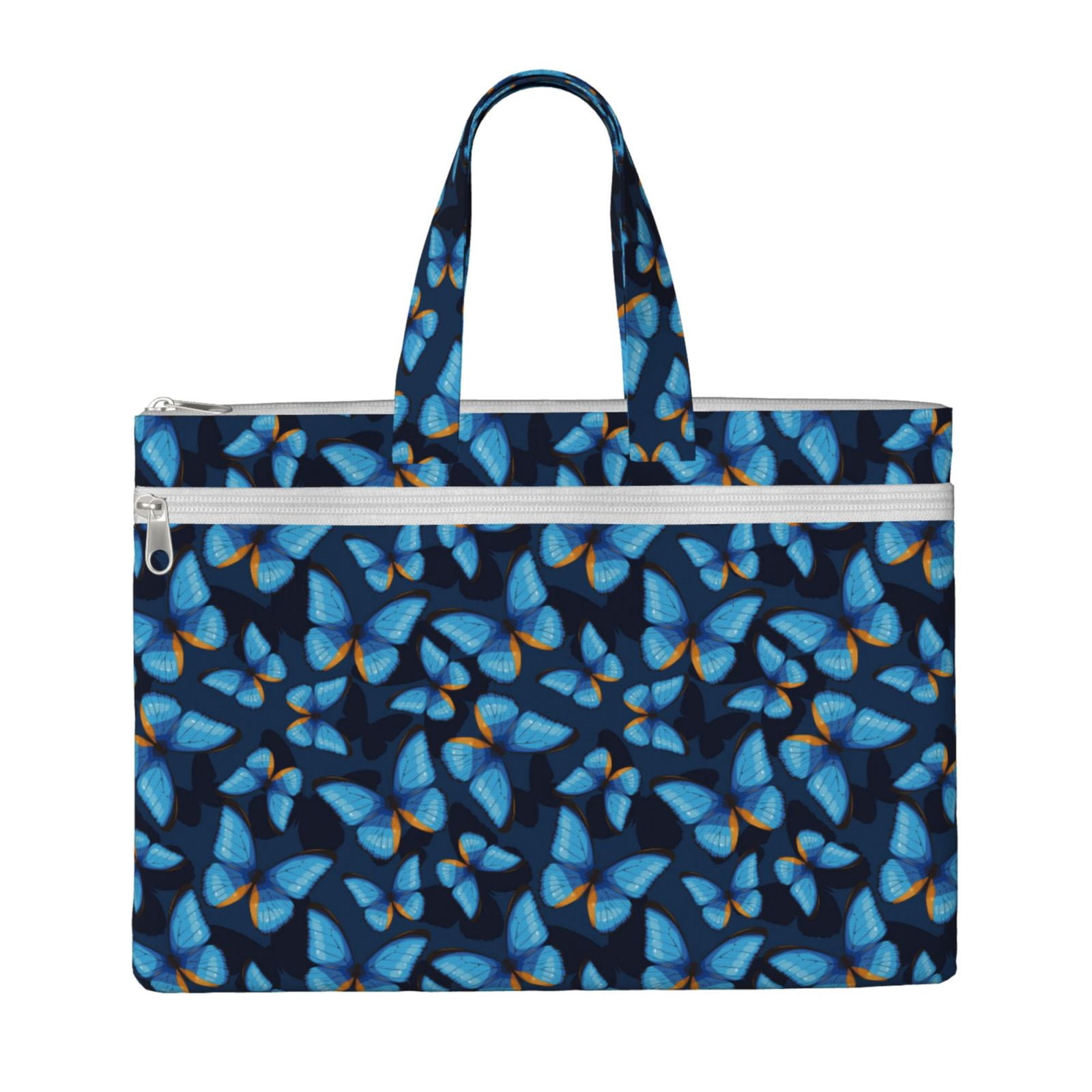 Pofeuu Blue Butterfly Print Laptop Bag Carrying - Computer Bag Laptop ...